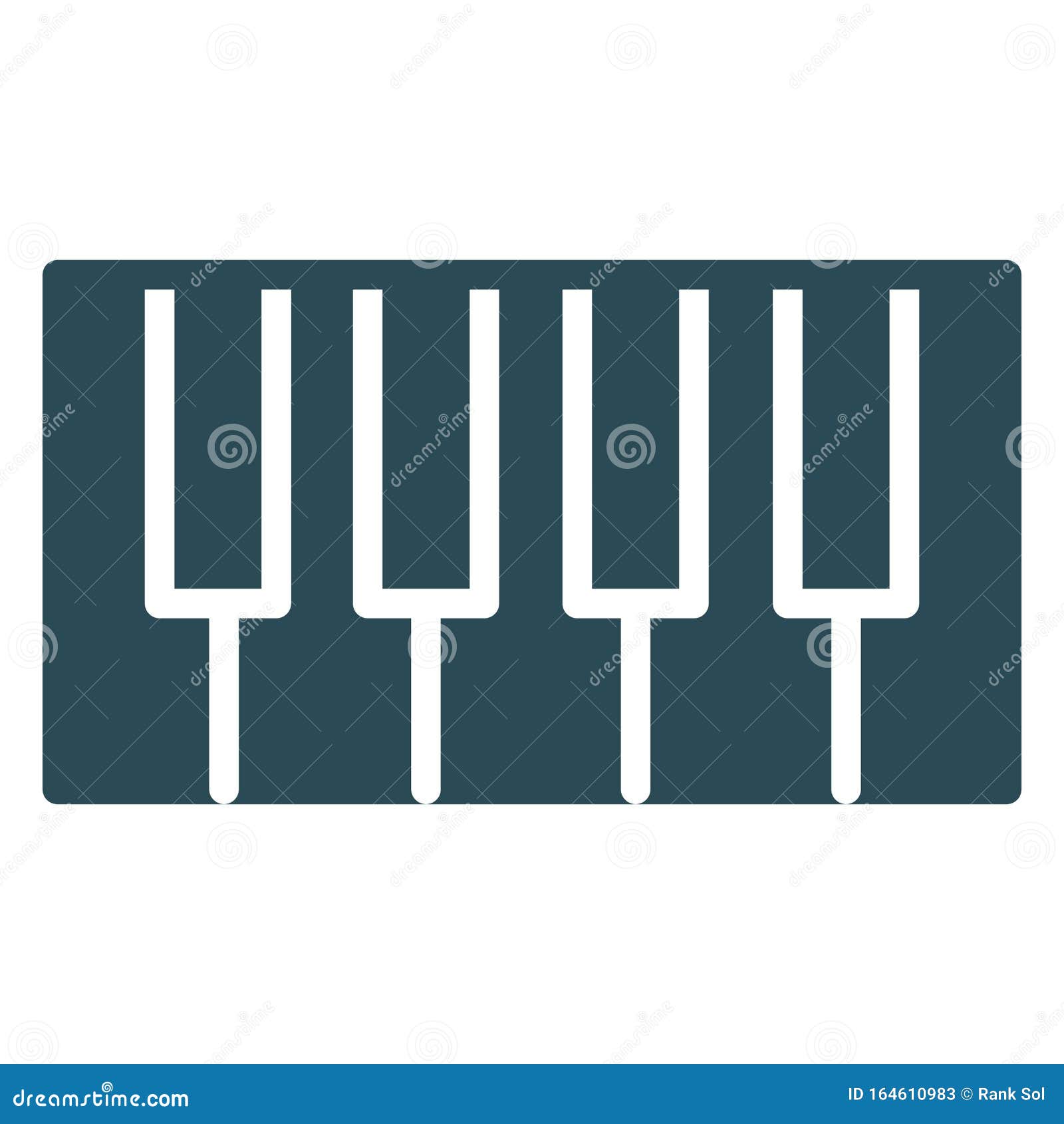 Keyboard Instrument Isolated Vector Icon Fully Editable Stock ...