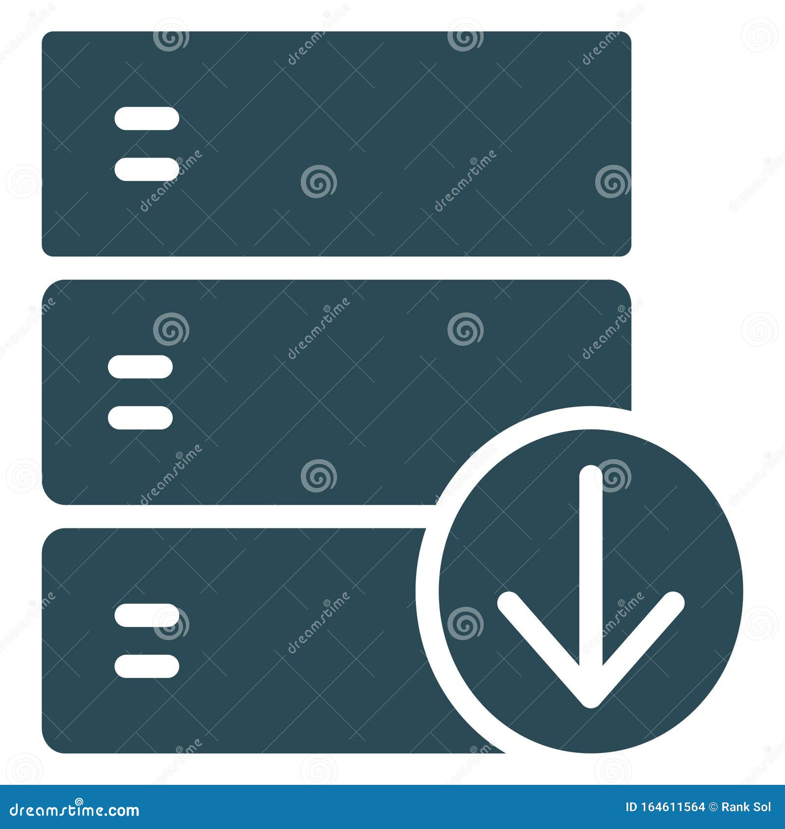 Data Downloading Isolated Vector Icon Fully Editable Stock Vector ...