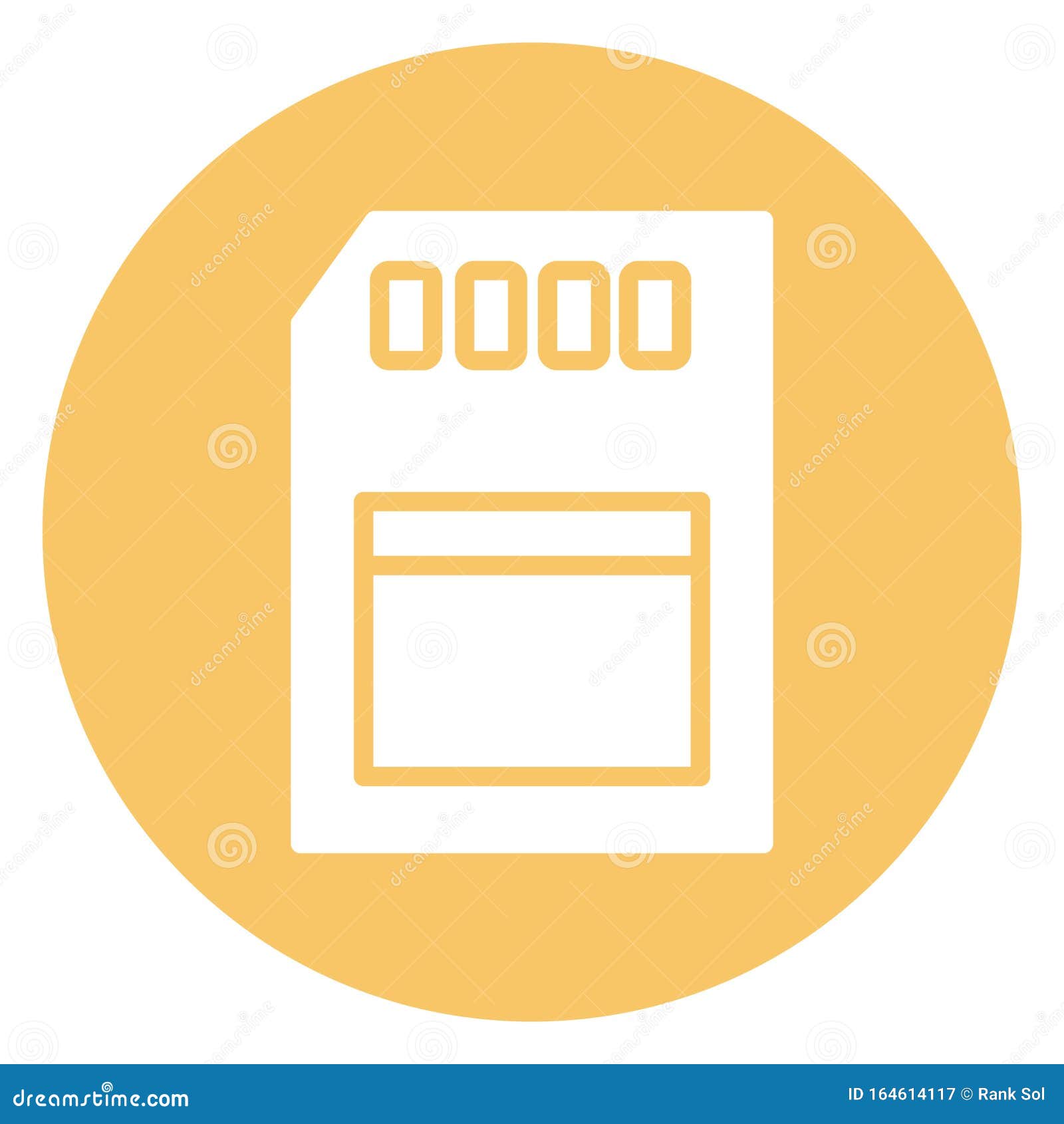 Cell Phone Memory Isolated Vector Icon Fully Editable Stock Vector ...