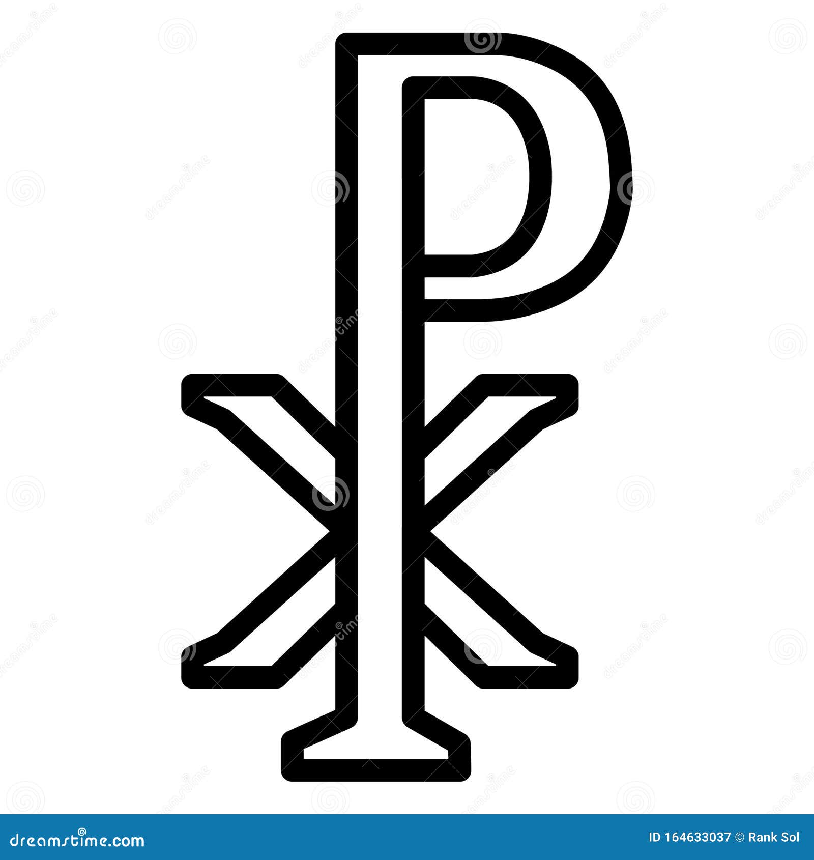 Chi Rho Isolated Vector Icon Which Can Easily Modify or Edit Stock ...