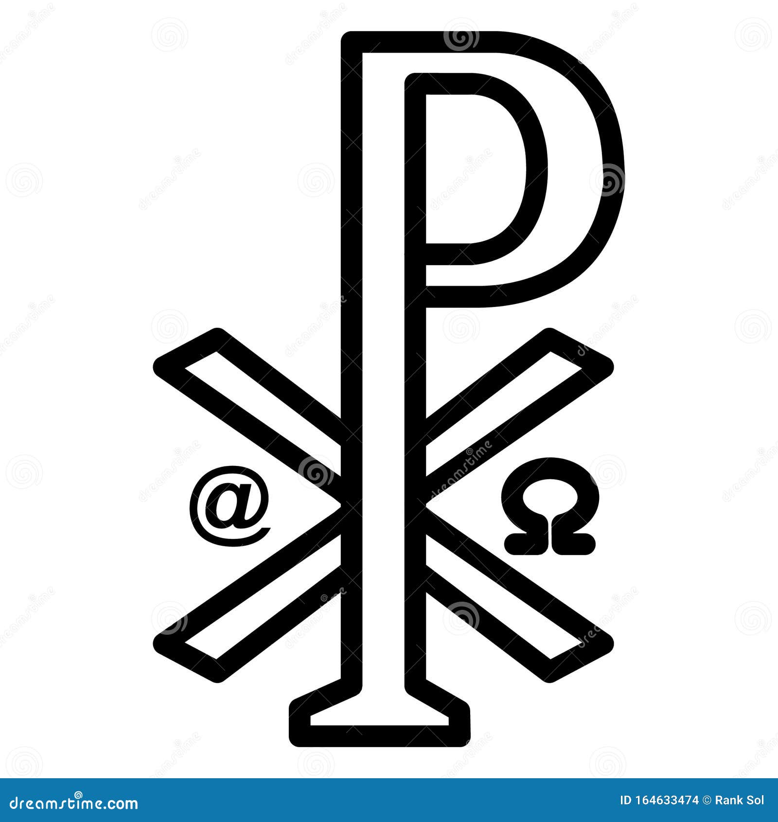 Chi Rho Isolated Vector Icon Which Can Easily Modify or Edit Stock ...