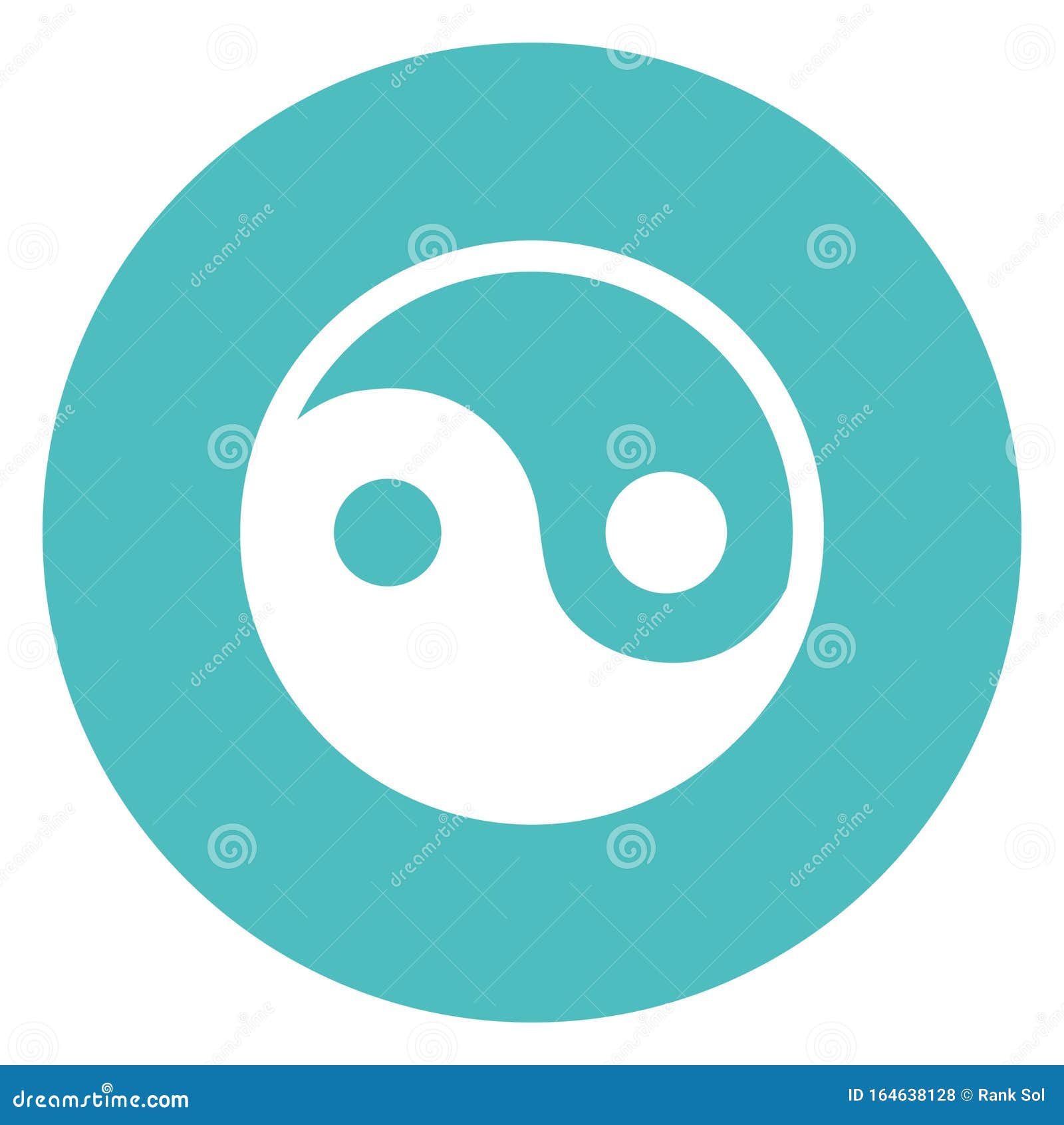 Yin Yang Isolated Vector Icon Which Can Easily Modify or Edit Stock ...