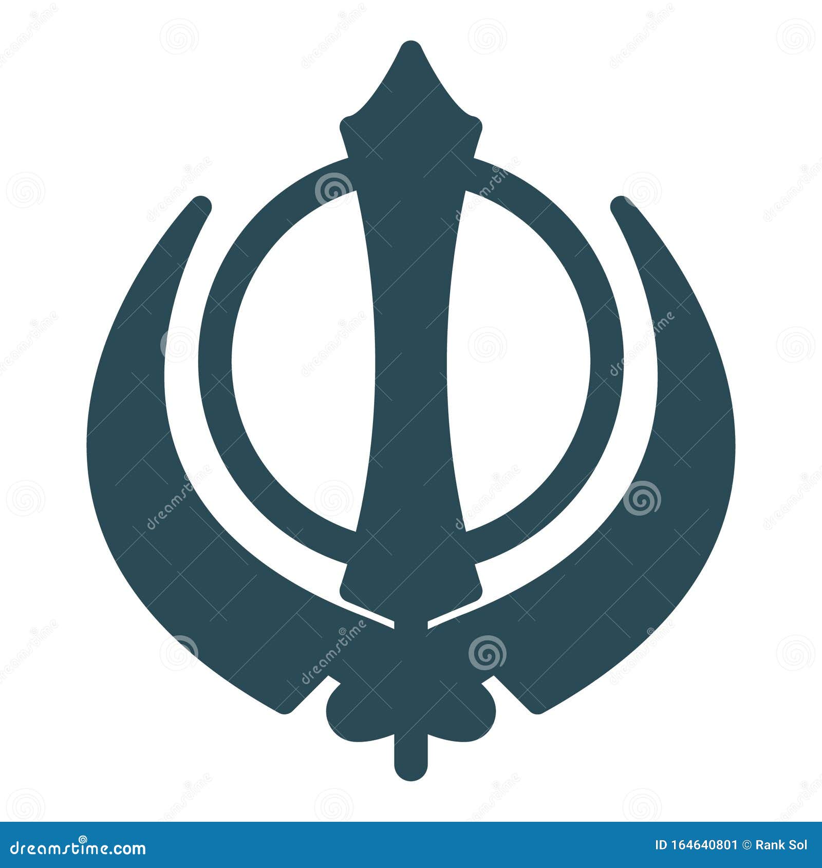 Khanda Isolated Vector Icon Which Can Easily Modify or Edit Stock ...