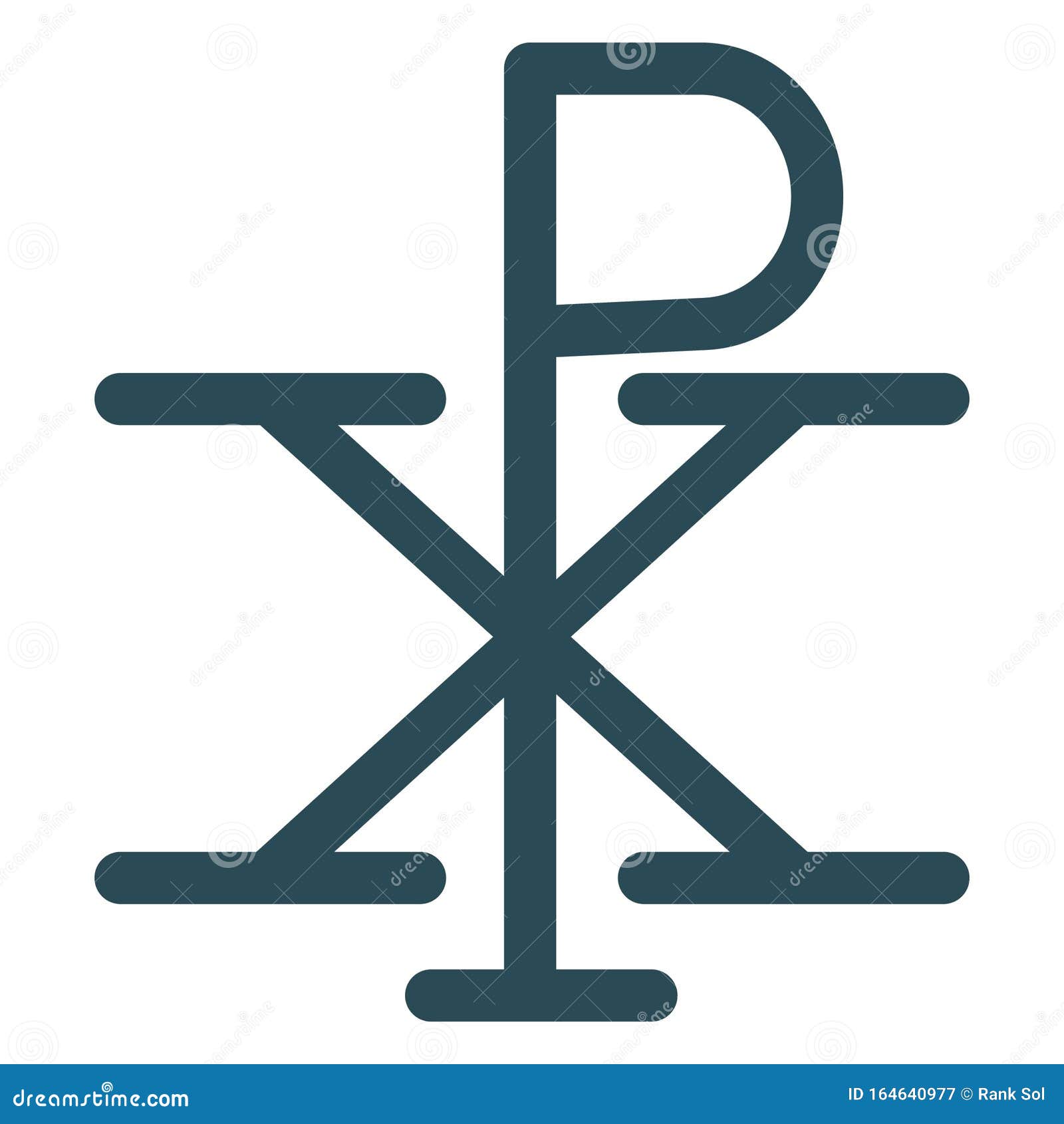 Chi Rho Isolated Vector Icon Which Can Easily Modify or Edit Stock ...