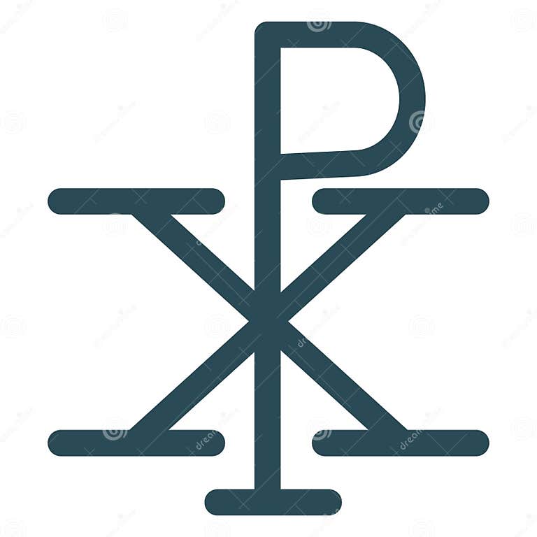 Chi Rho Isolated Vector Icon Which Can Easily Modify or Edit Stock ...