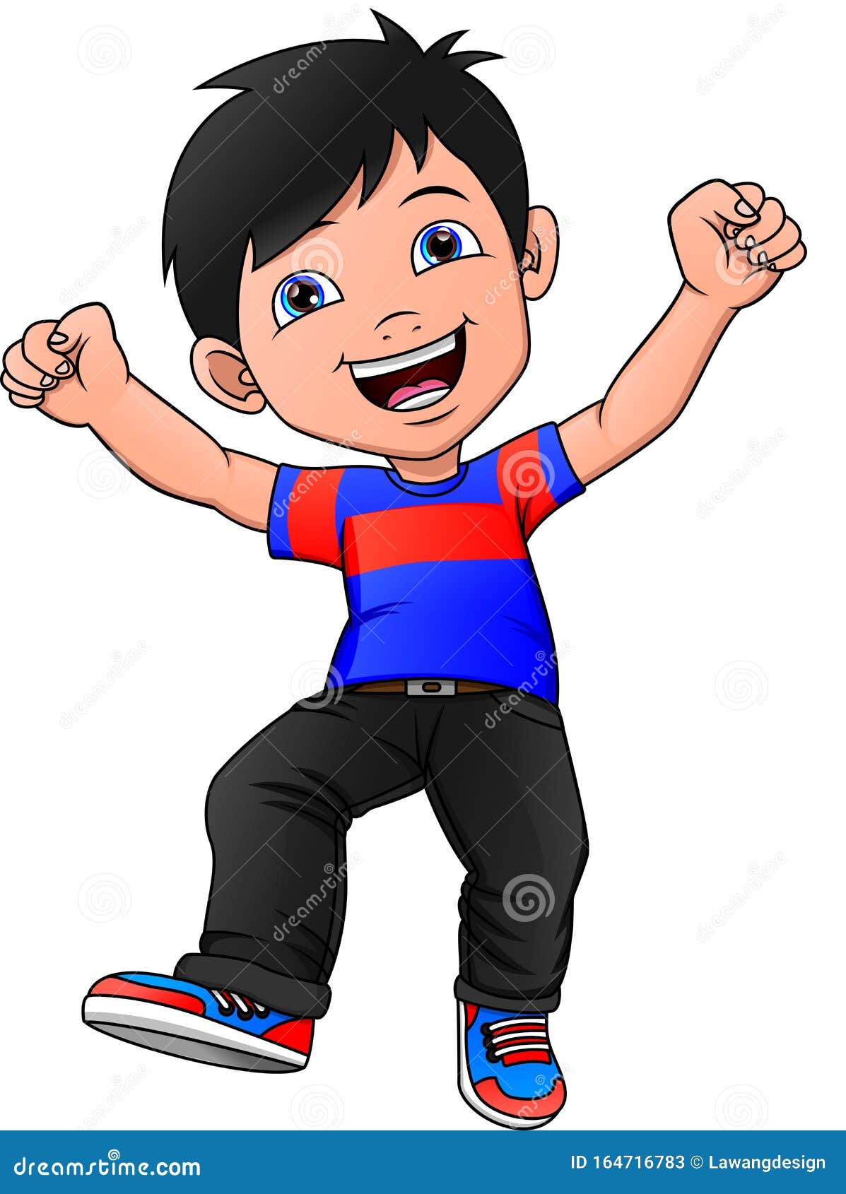 Cute Happy boy cartoon stock vector. Illustration of concept - 164716783