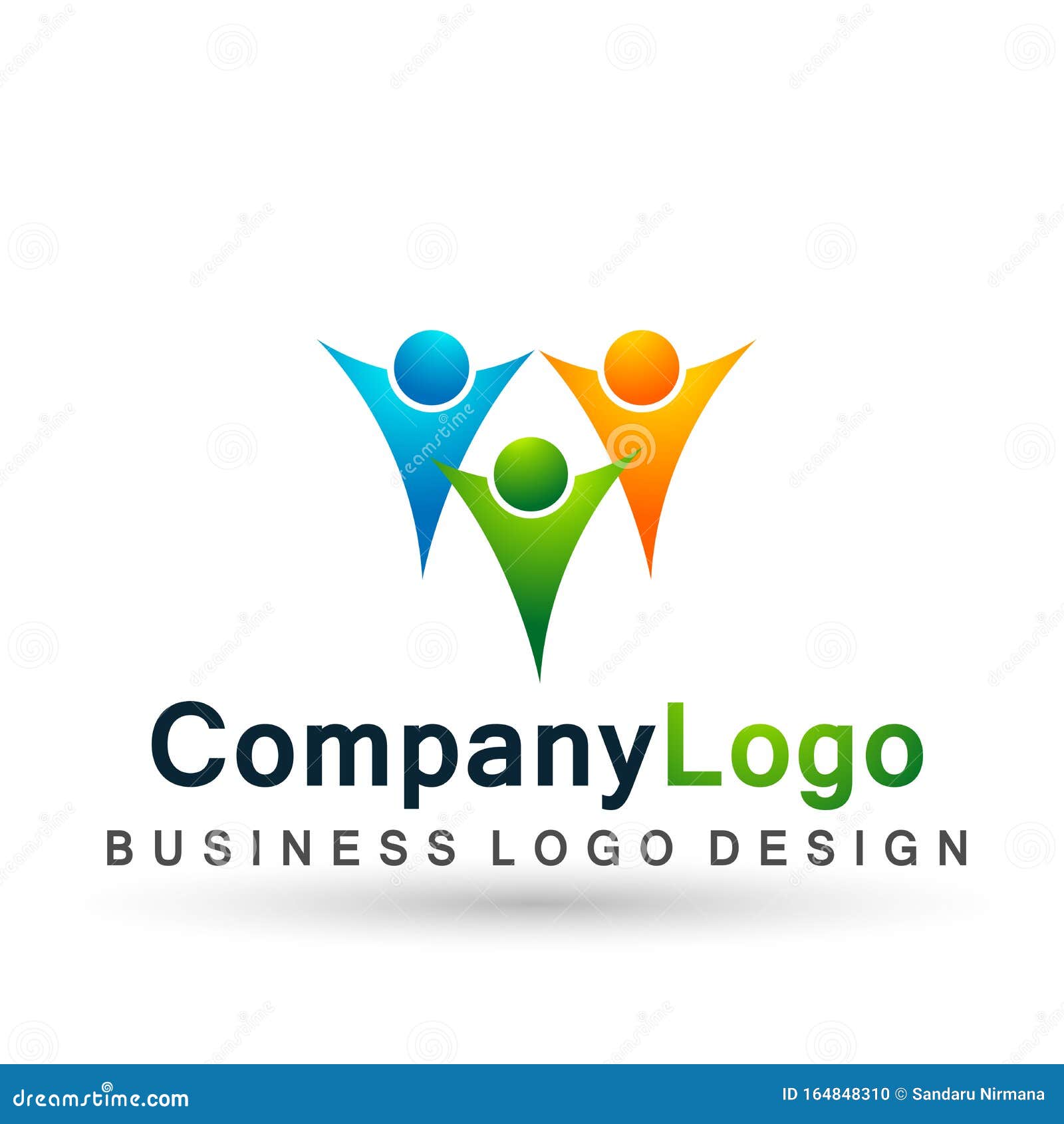 Abstract Triangle Shaped Business People Union Team Work Logo, Union on ...