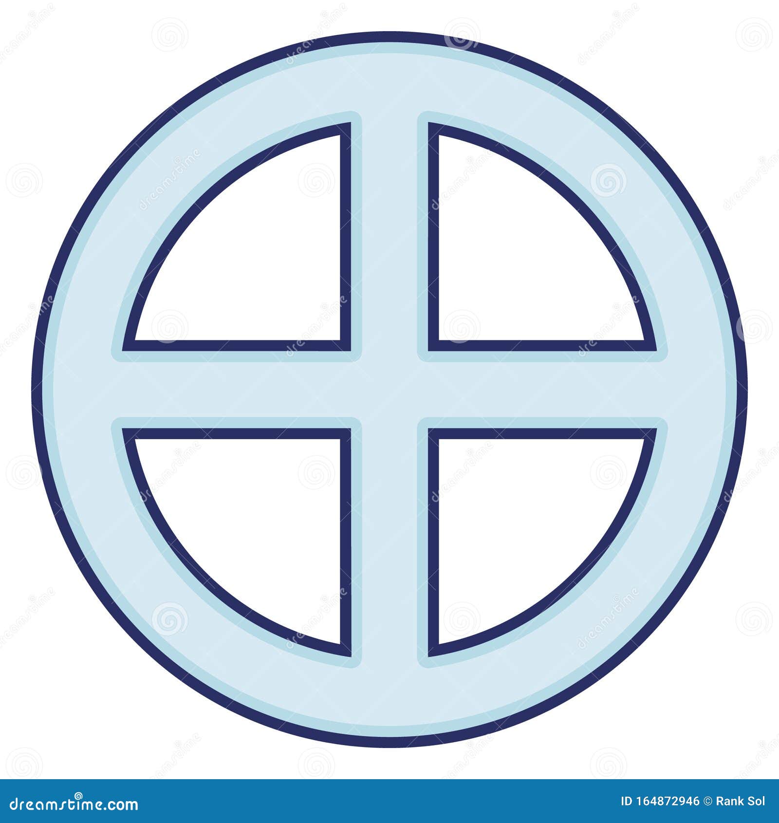 Sun Cross Isolated Vector Icon Which Can Easily Modify or Edit Stock ...