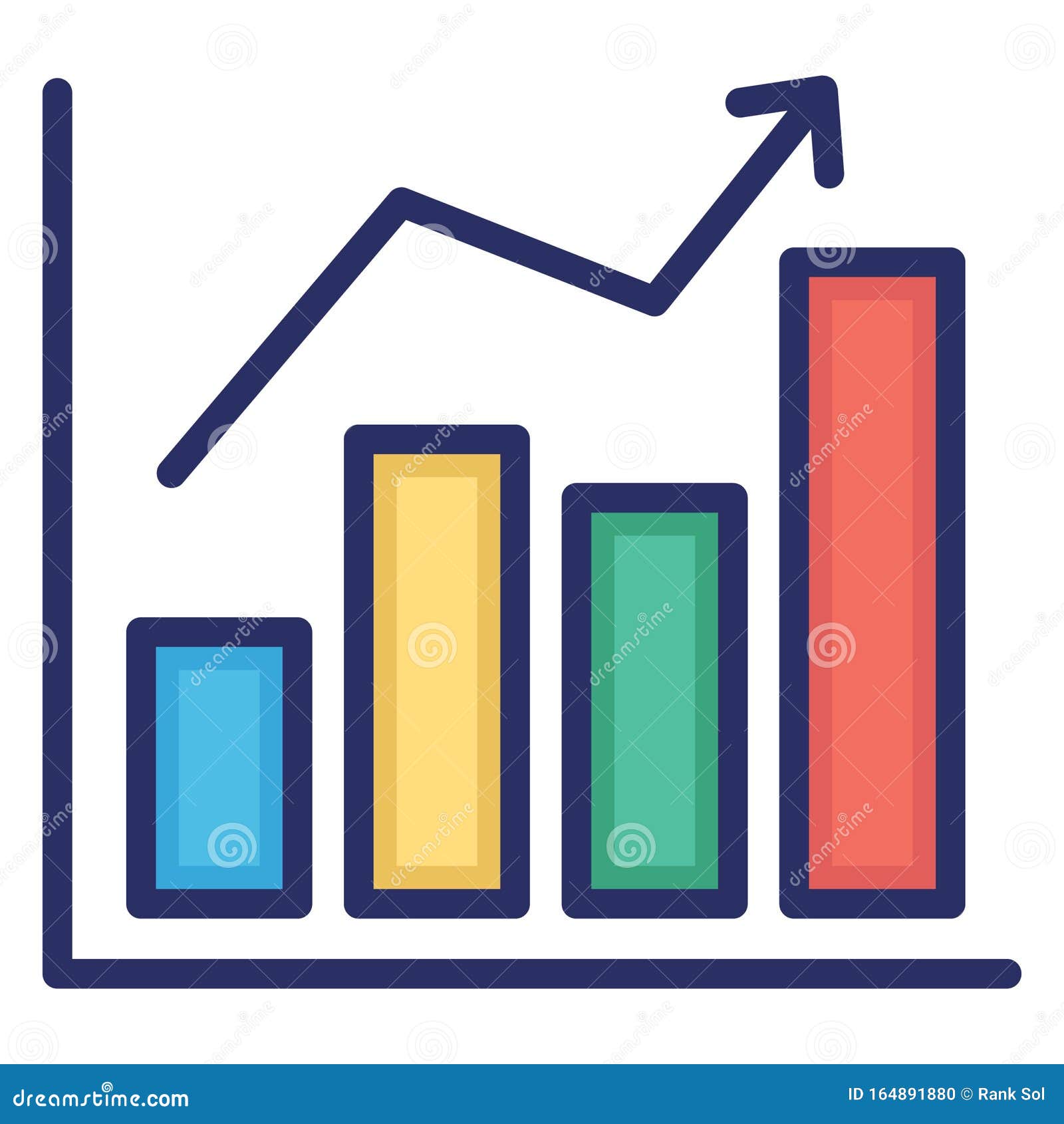 Chart Isolated Vector Icon Which Can Easily Modify or Edit Stock Vector ...