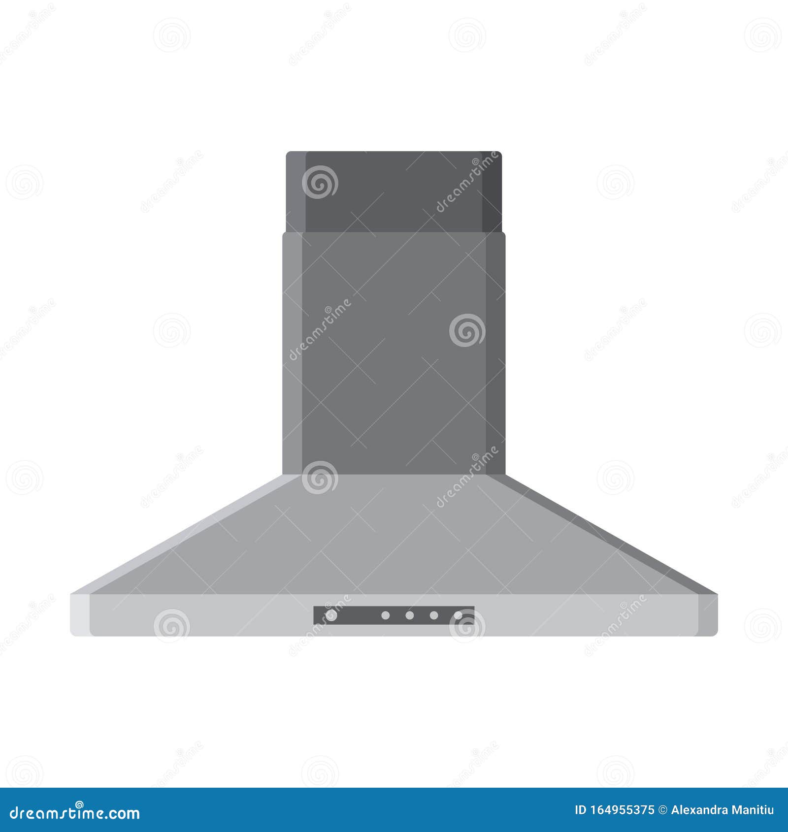 Simple Range Hood Flat Vector Illustration Icon Design Kitchen ...