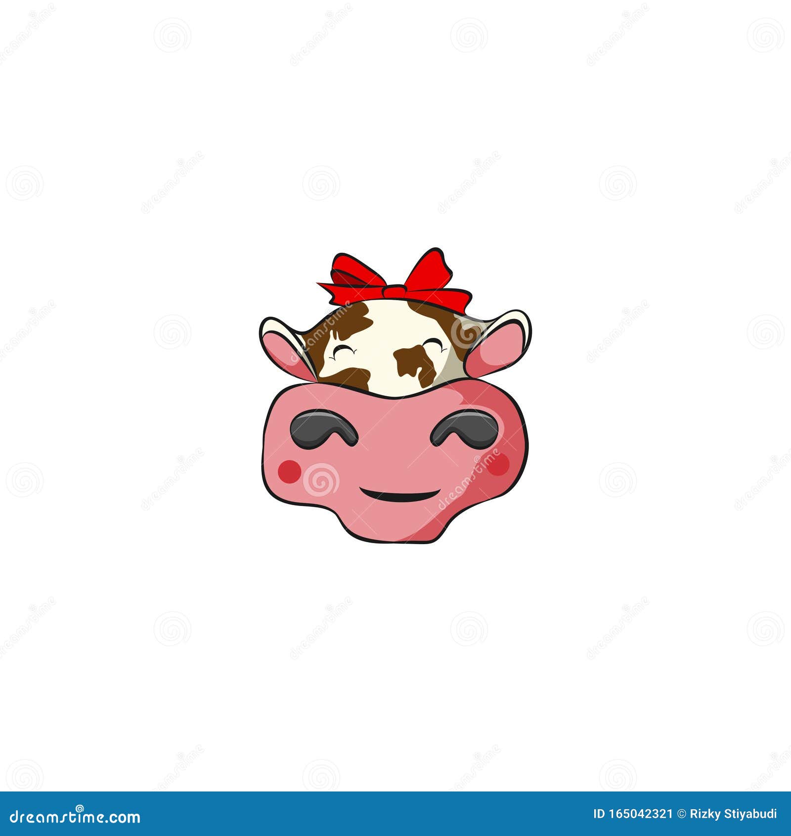 Avatar of a Cow on a White Background, Vector Illustration Stock Vector ...