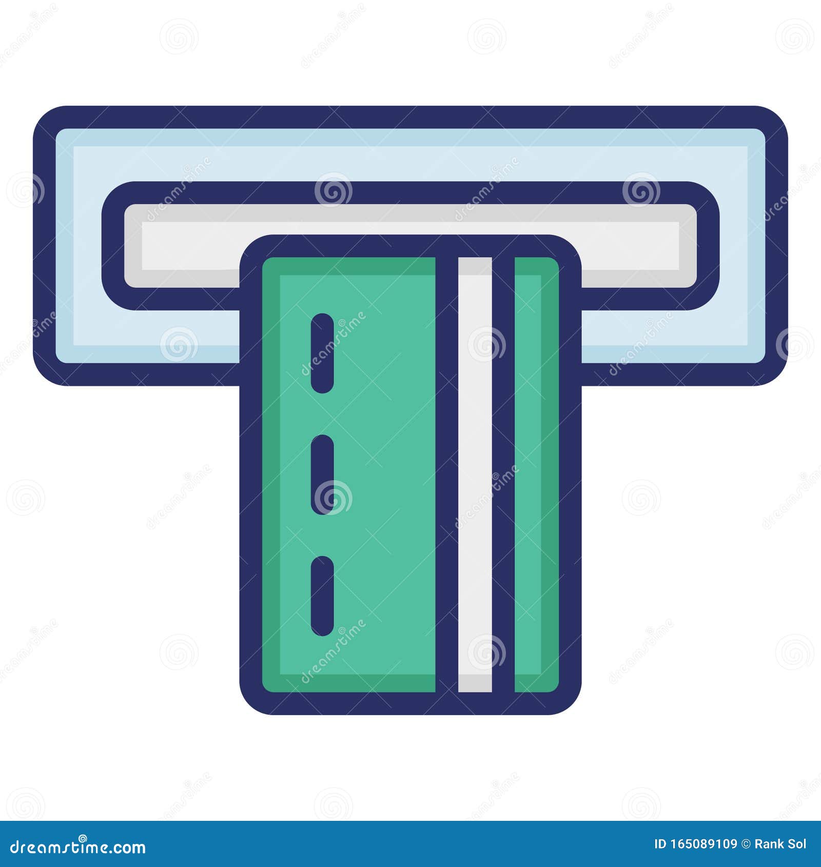 Atm Receipt Isolated Vector Icon Which Can Easily Modify or Edit Stock ...