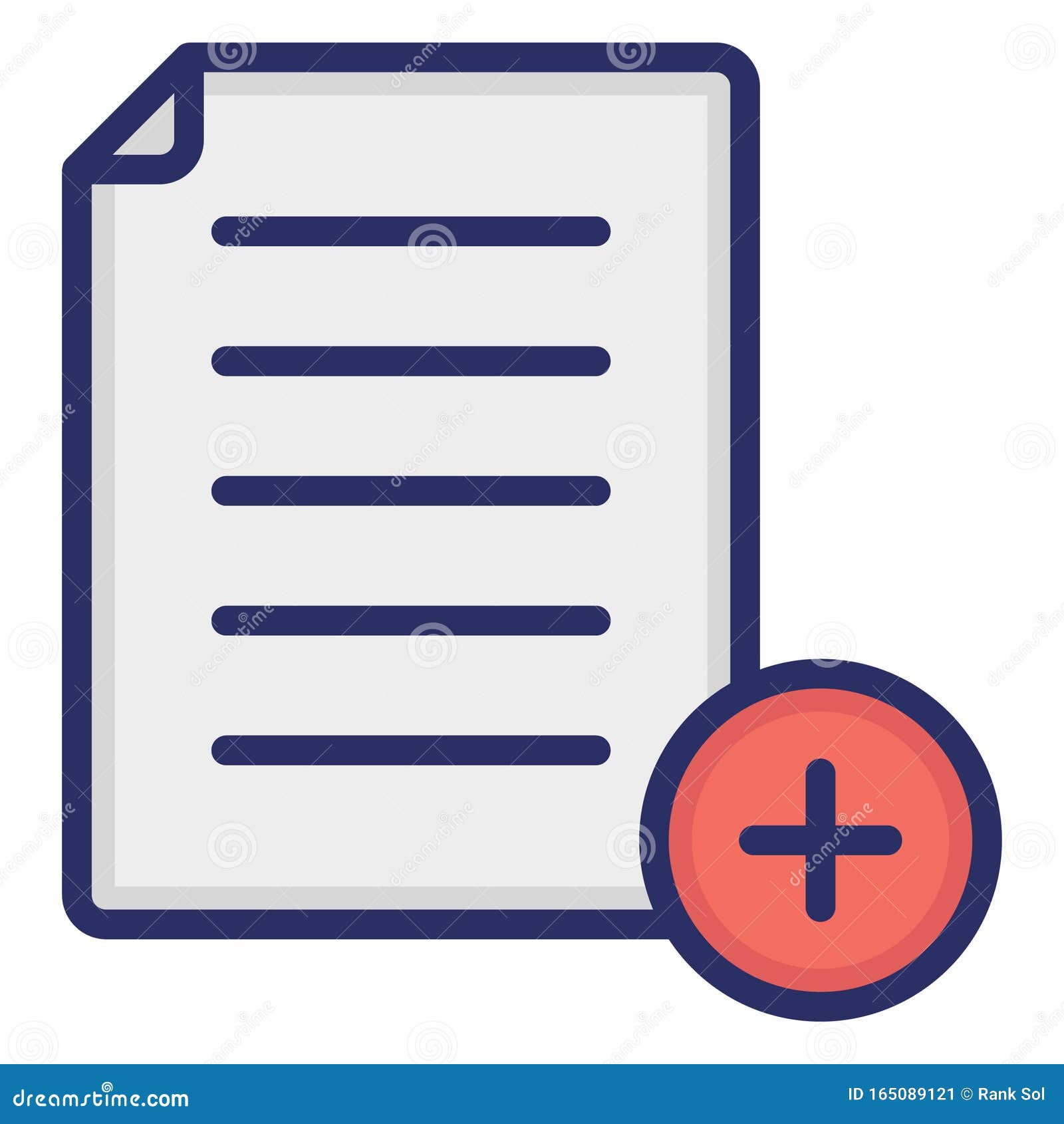 Add Document Isolated Vector Icon Which Can Easily Modify or Edit Stock ...