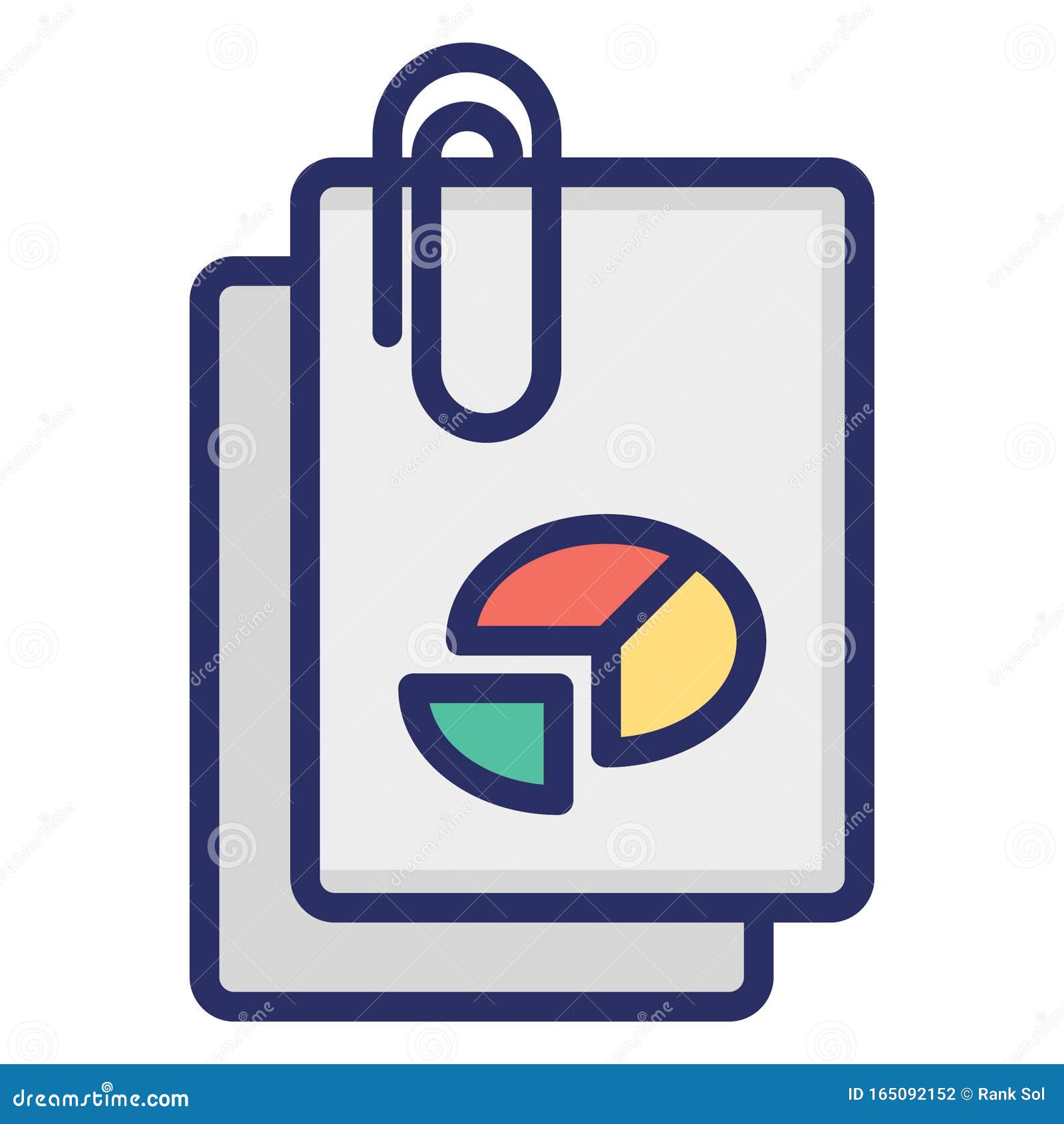 Circle Chart Isolated Vector Icon Which Can Easily Modify or Edit Stock ...