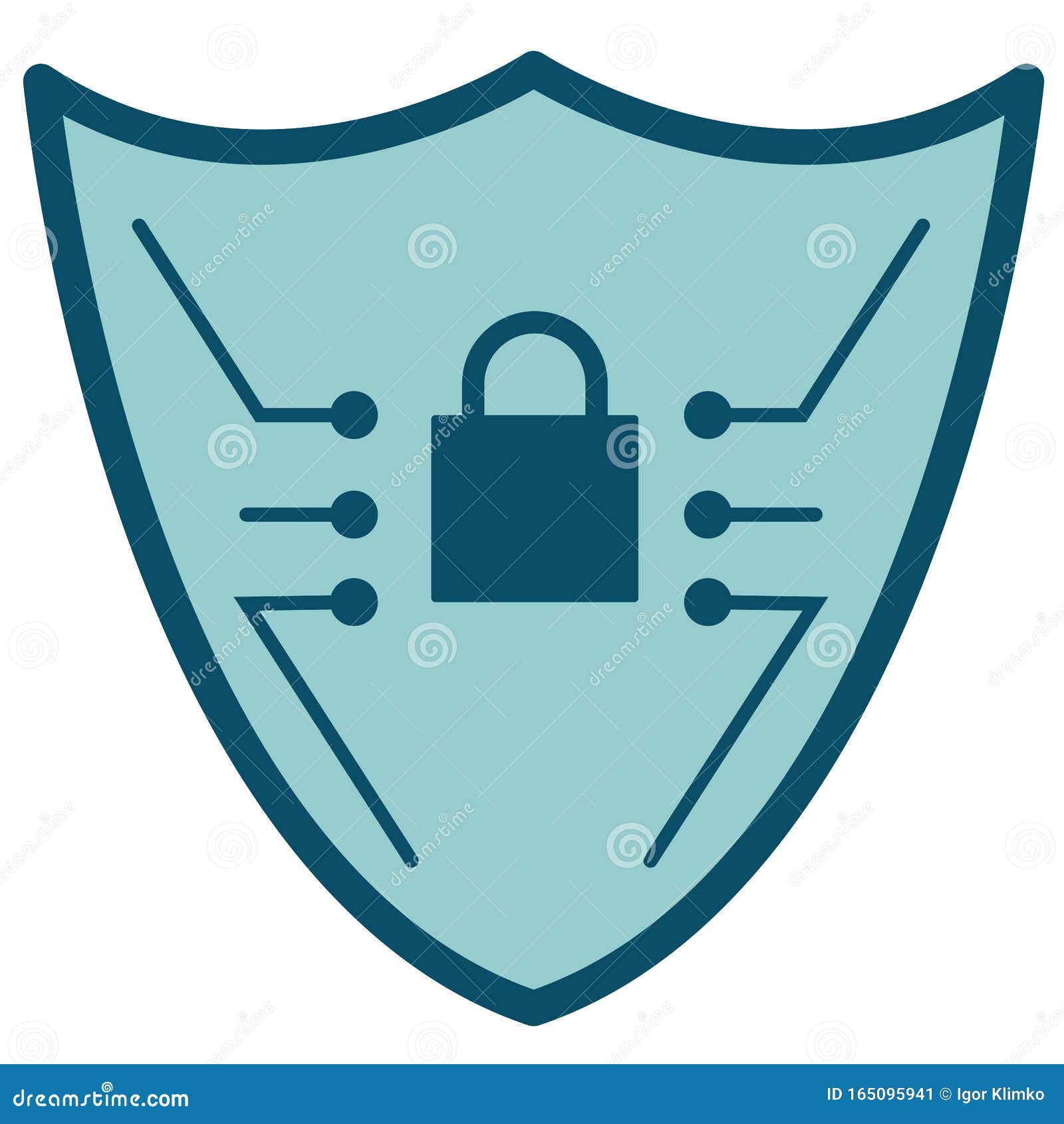Cyber Security Icon. Vector Flat Data Protection Icon. Stock Vector ...