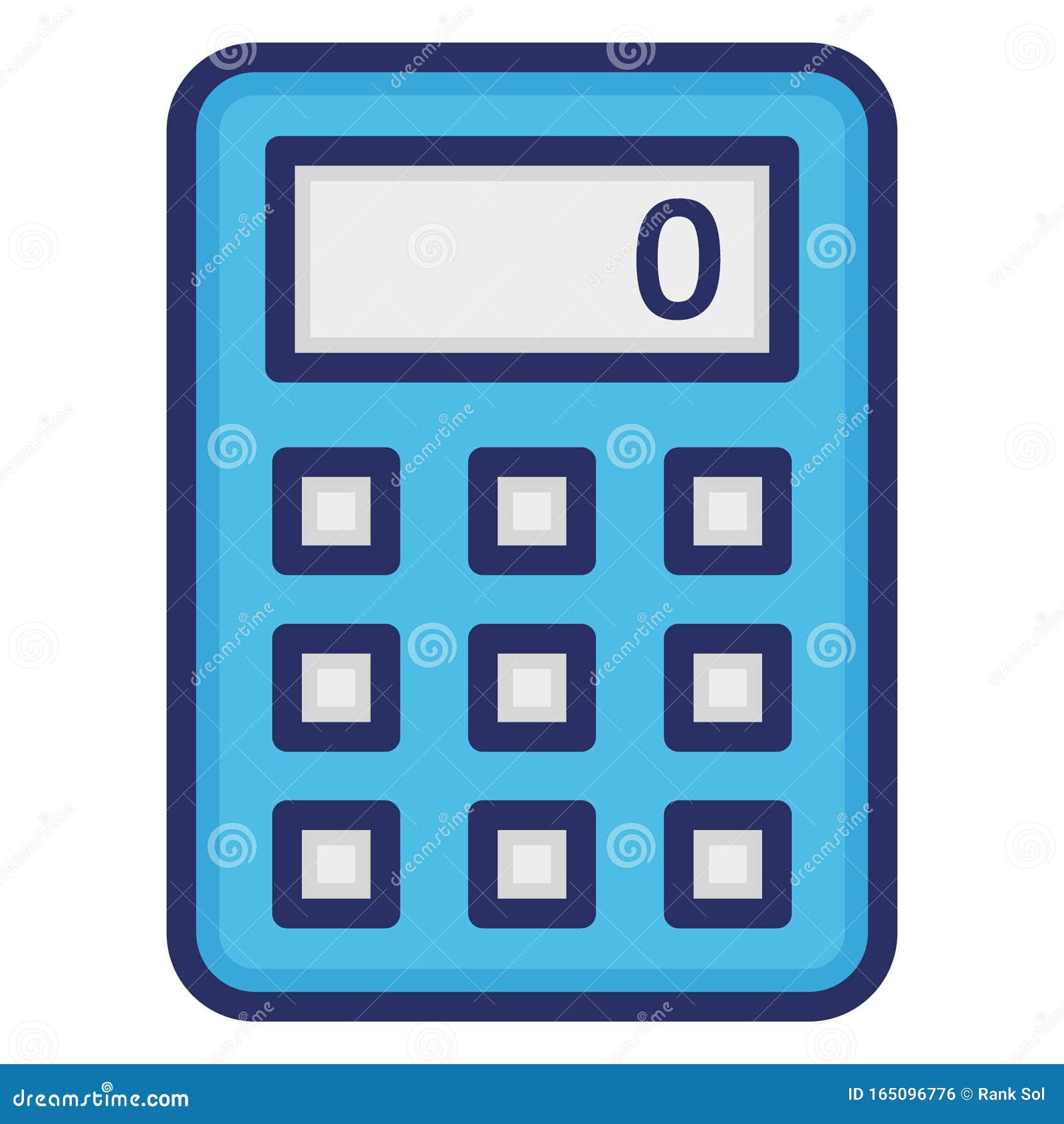 Calculating Machine Isolated Vector Icon Which Can Easily Modify or ...