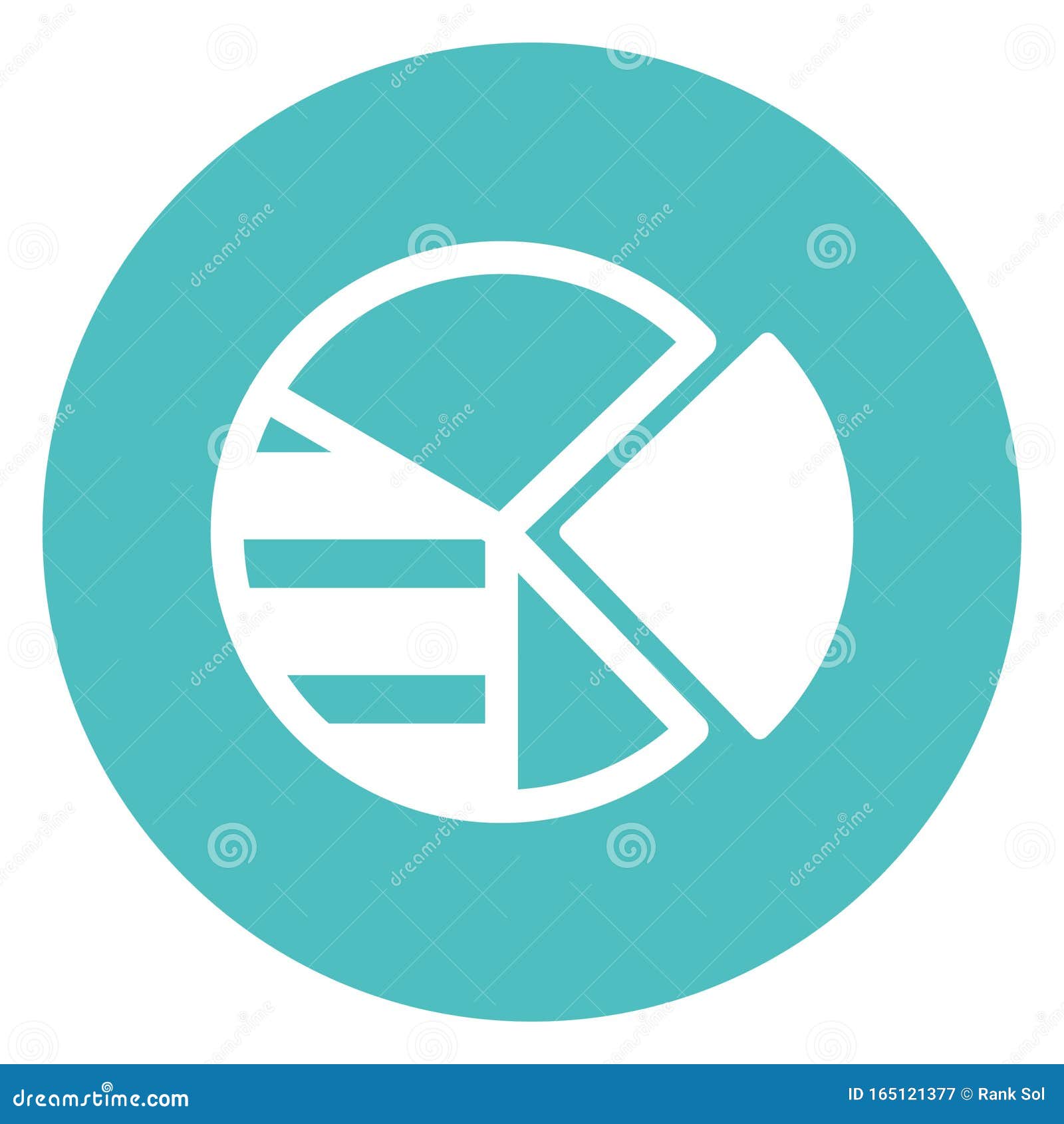 Circle Chart Isolated Vector Icon Which Can Easily Modify or Edit Stock ...
