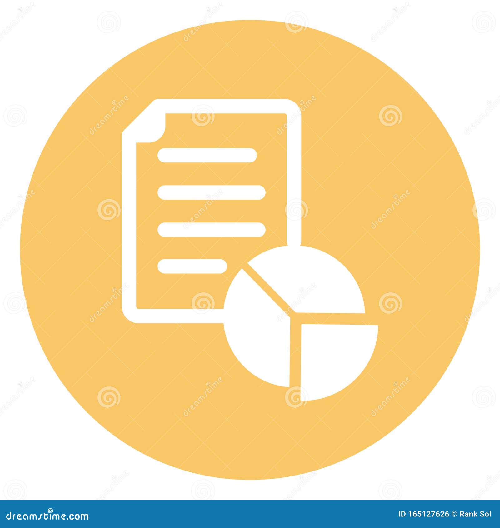 Circle Chart Isolated Vector Icon Which Can Easily Modify or Edit Stock ...