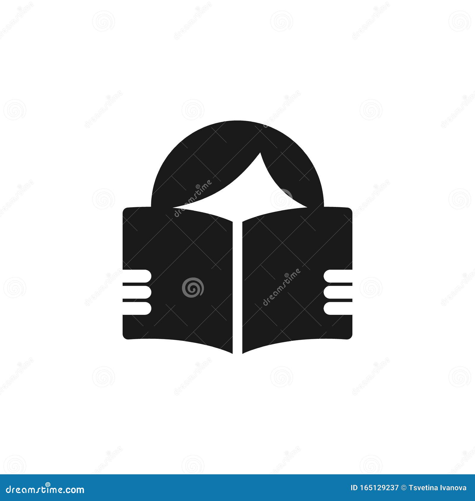 Person Reading Open Book Simple Vector Icon Stock Vector - Illustration ...