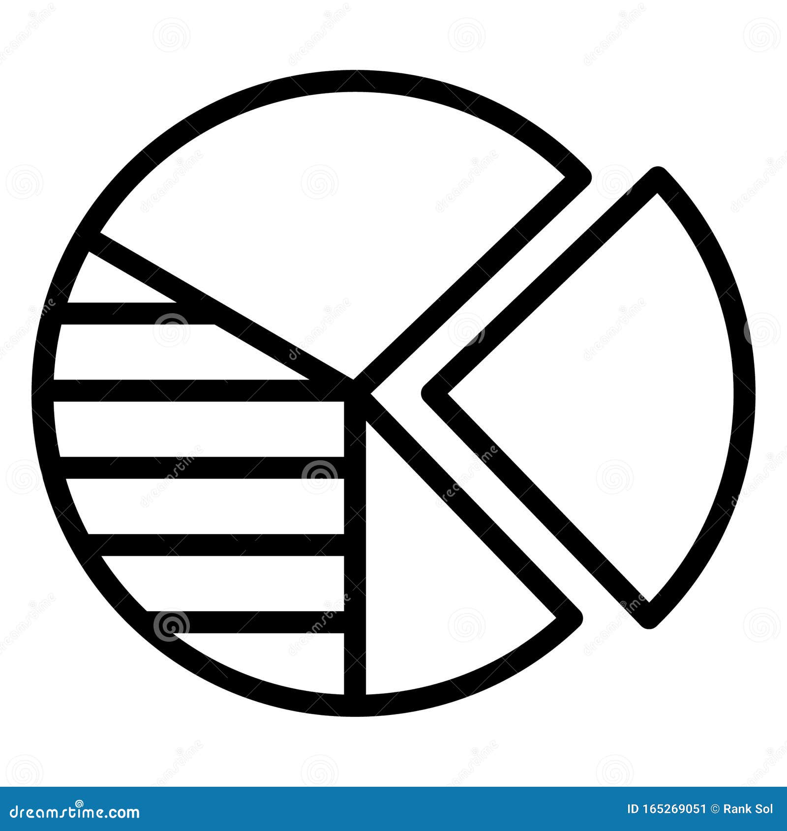 Circle Chart Isolated Vector Icon Which Can Easily Modify or Edit Stock ...