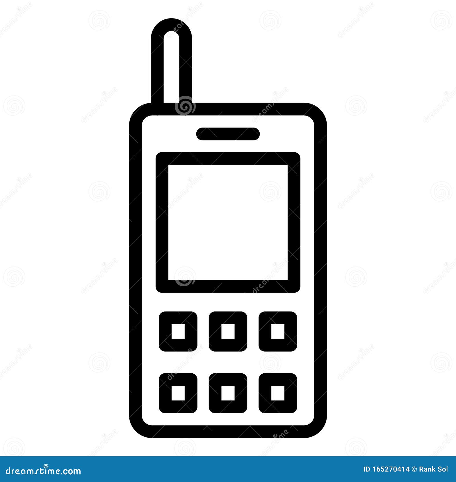 Cell Phone Isolated Vector Icon Which Can Easily Modify or Edit Stock ...