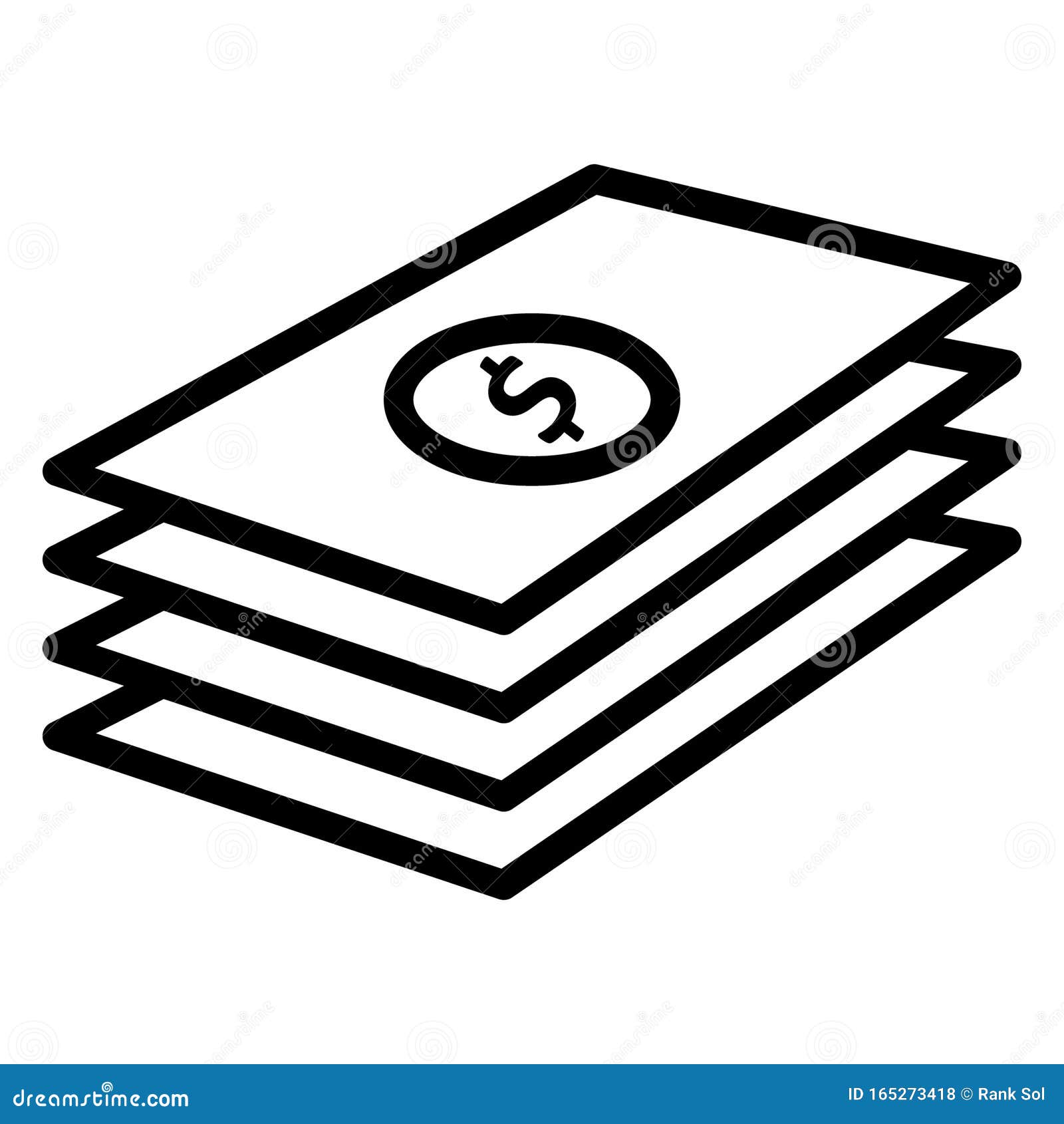 Bundle of Dollars Isolated Vector Icon Which Can Easily Modify or Edit ...