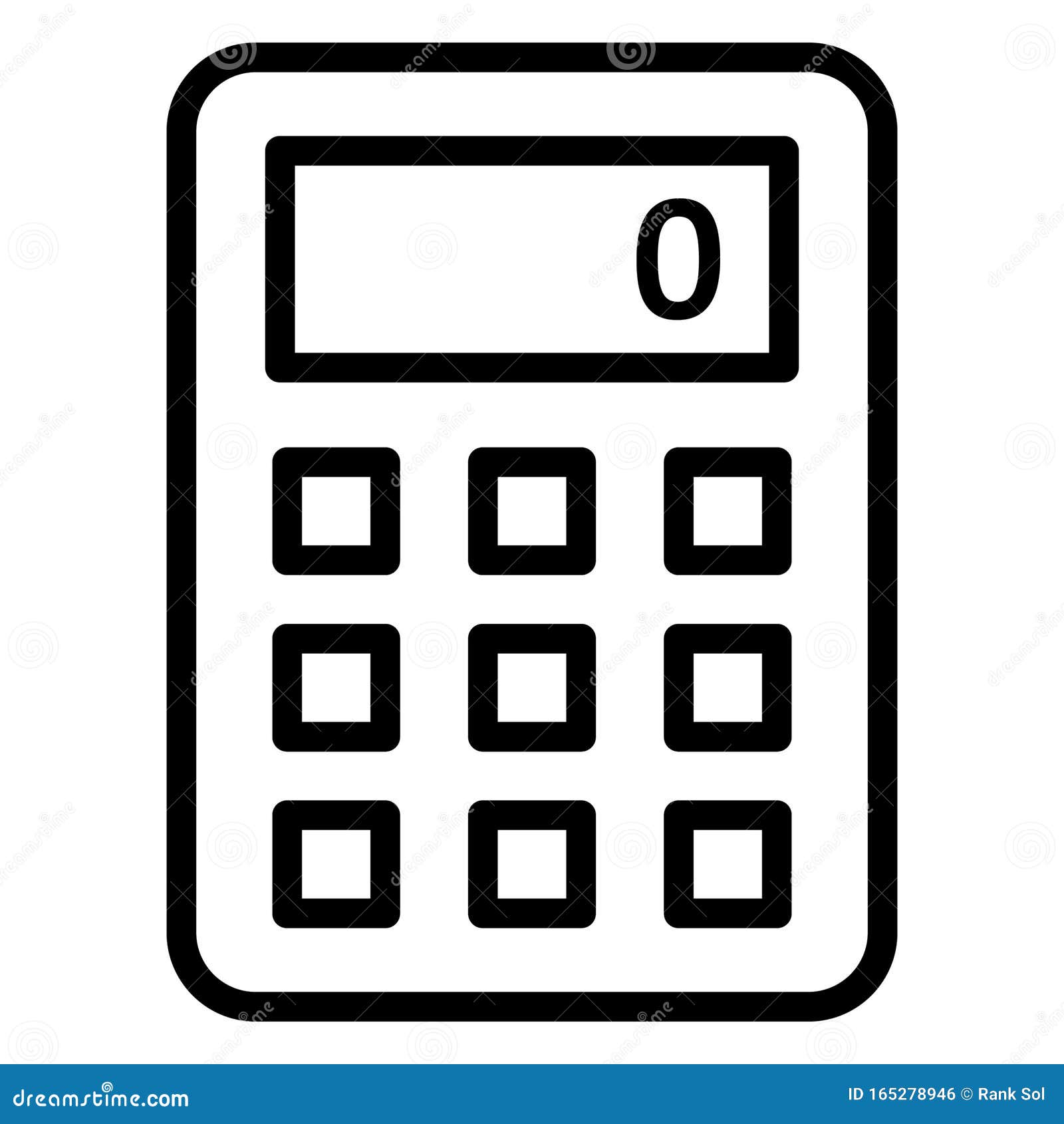 Calculating Machine Isolated Vector Icon Which Can Easily Modify or ...