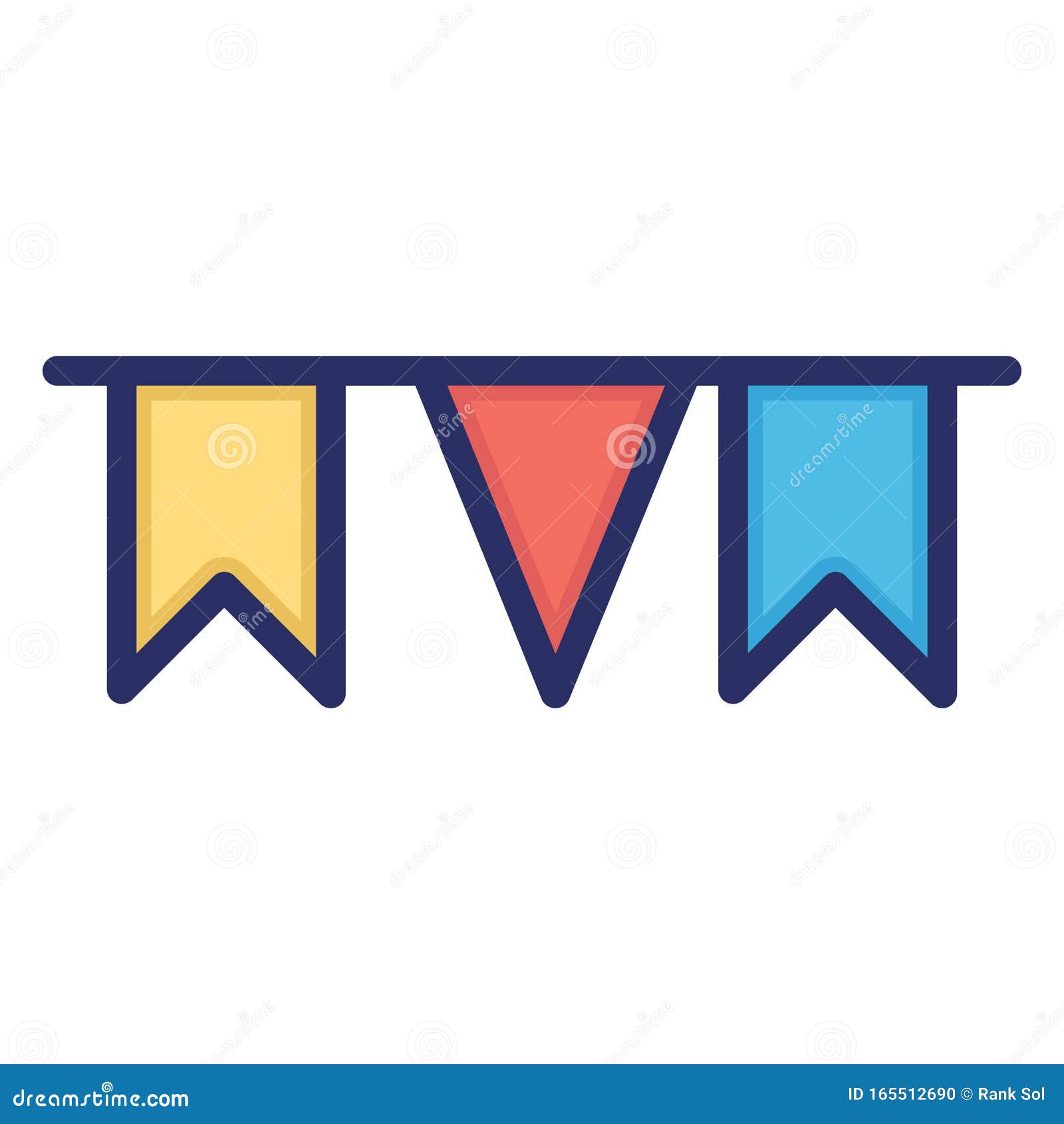 Buntings Isolated Vector Icon Which Can Easily Modify or Edit Stock ...
