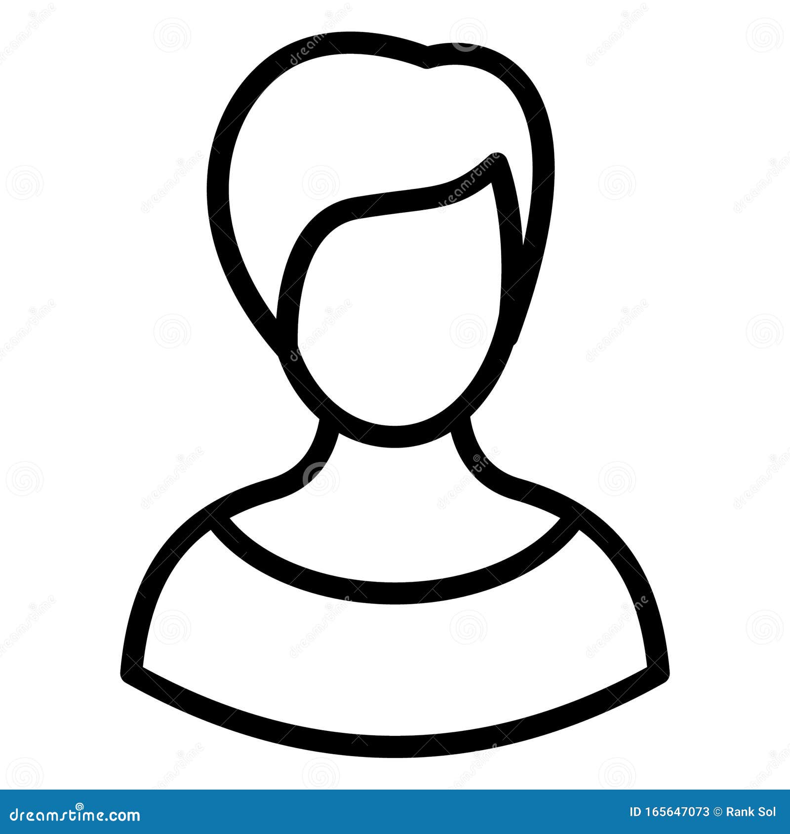 Female Isolated Vector Icon Which Can Easily Modify or Edit Stock ...