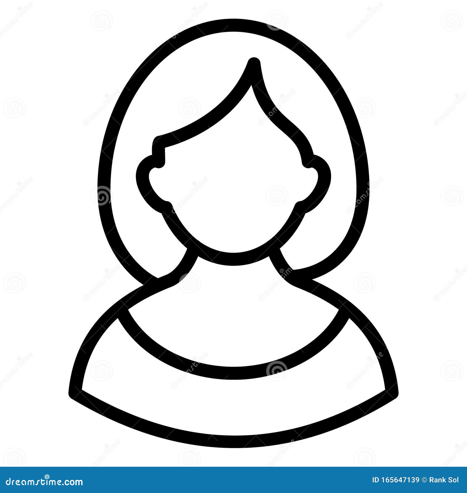 Female Isolated Vector Icon Which Can Easily Modify or Edit Stock ...