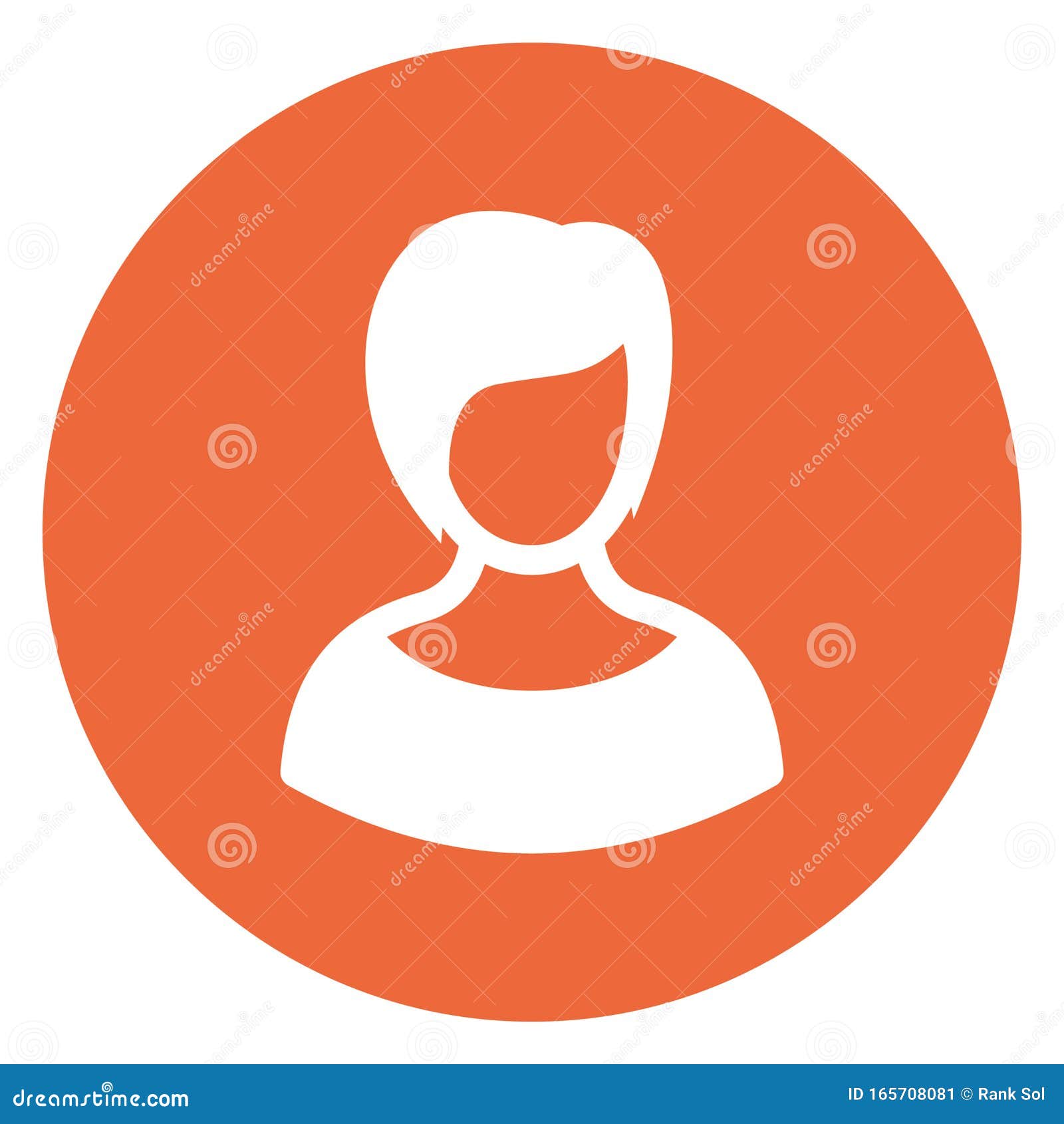 Female Isolated Vector Icon Which Can Easily Modify or Edit Stock ...
