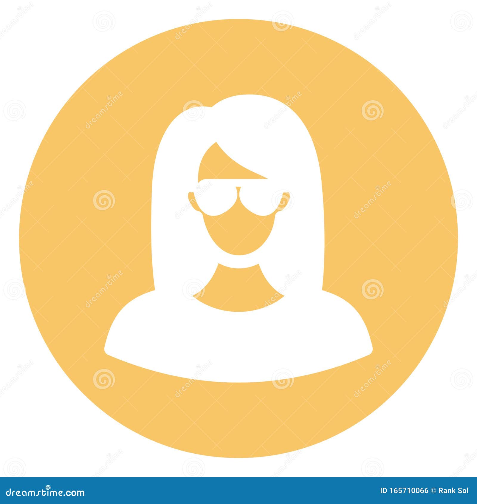 Young Girl Isolated Vector Icon Which Can Easily Modify or Edit Stock ...