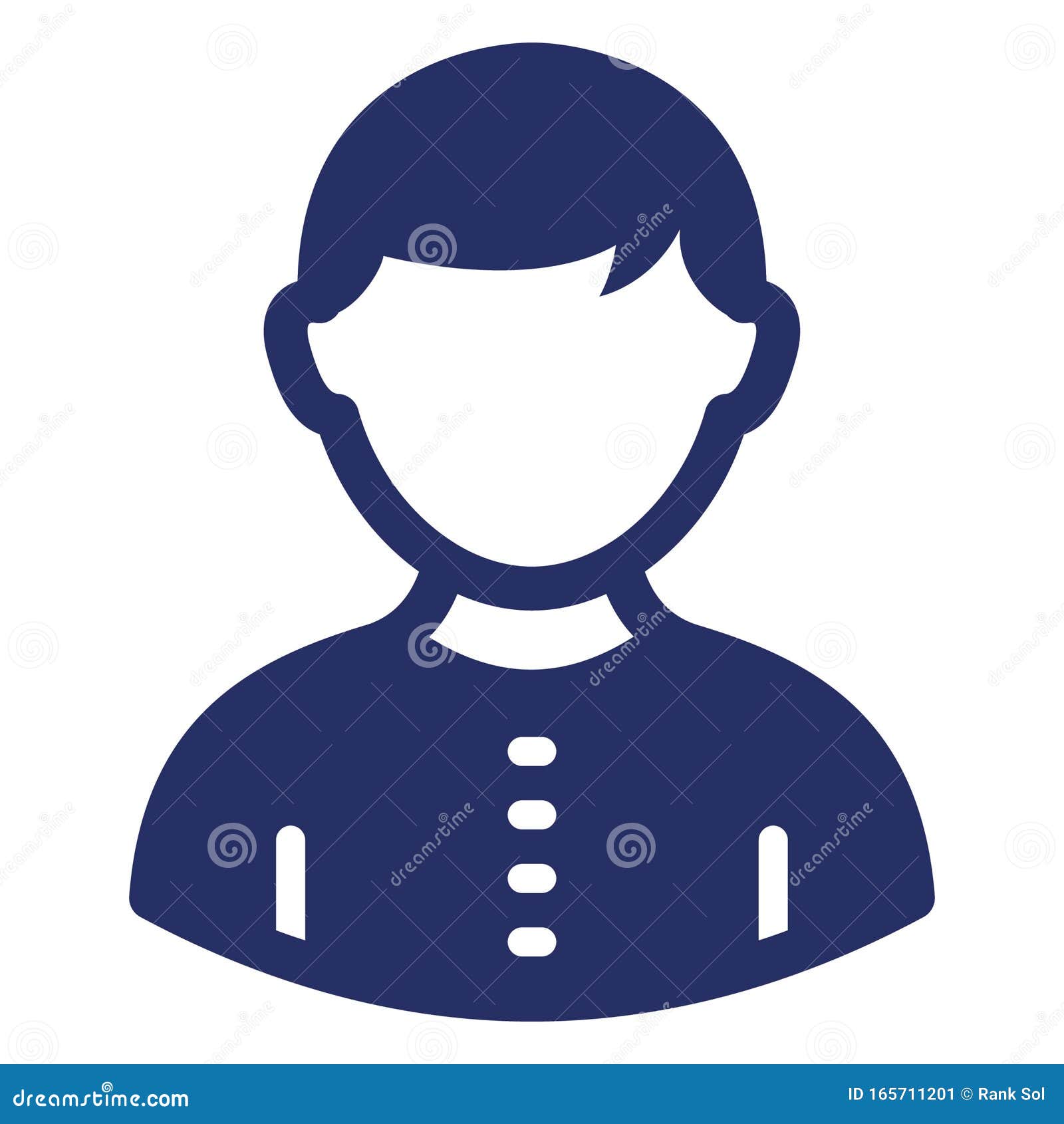 Young Boy Isolated Vector Icon Which Can Easily Modify or Edit Stock ...