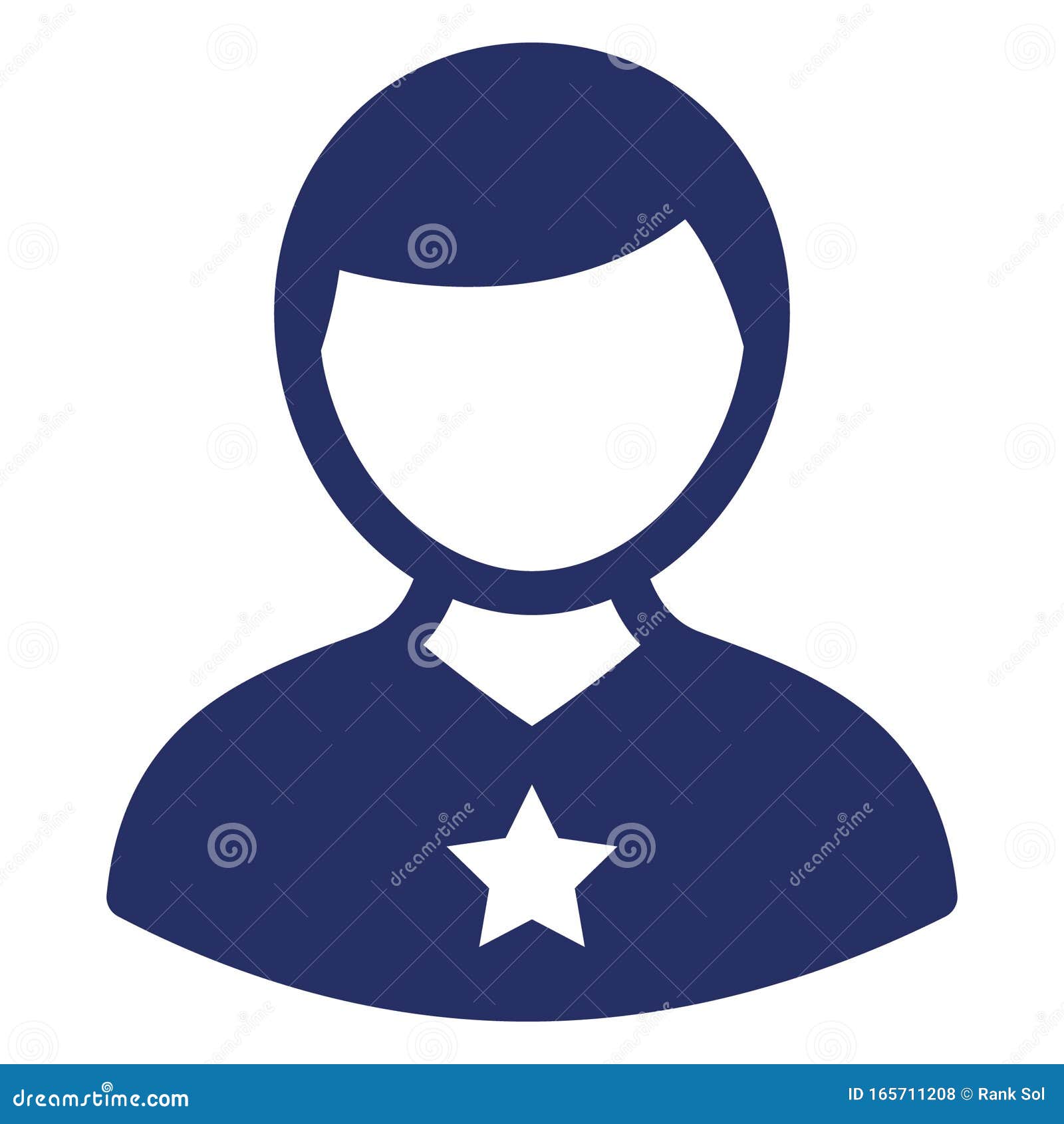 Boy Short Hair Isolated Vector Icon Which Can Easily Modify or Edit ...