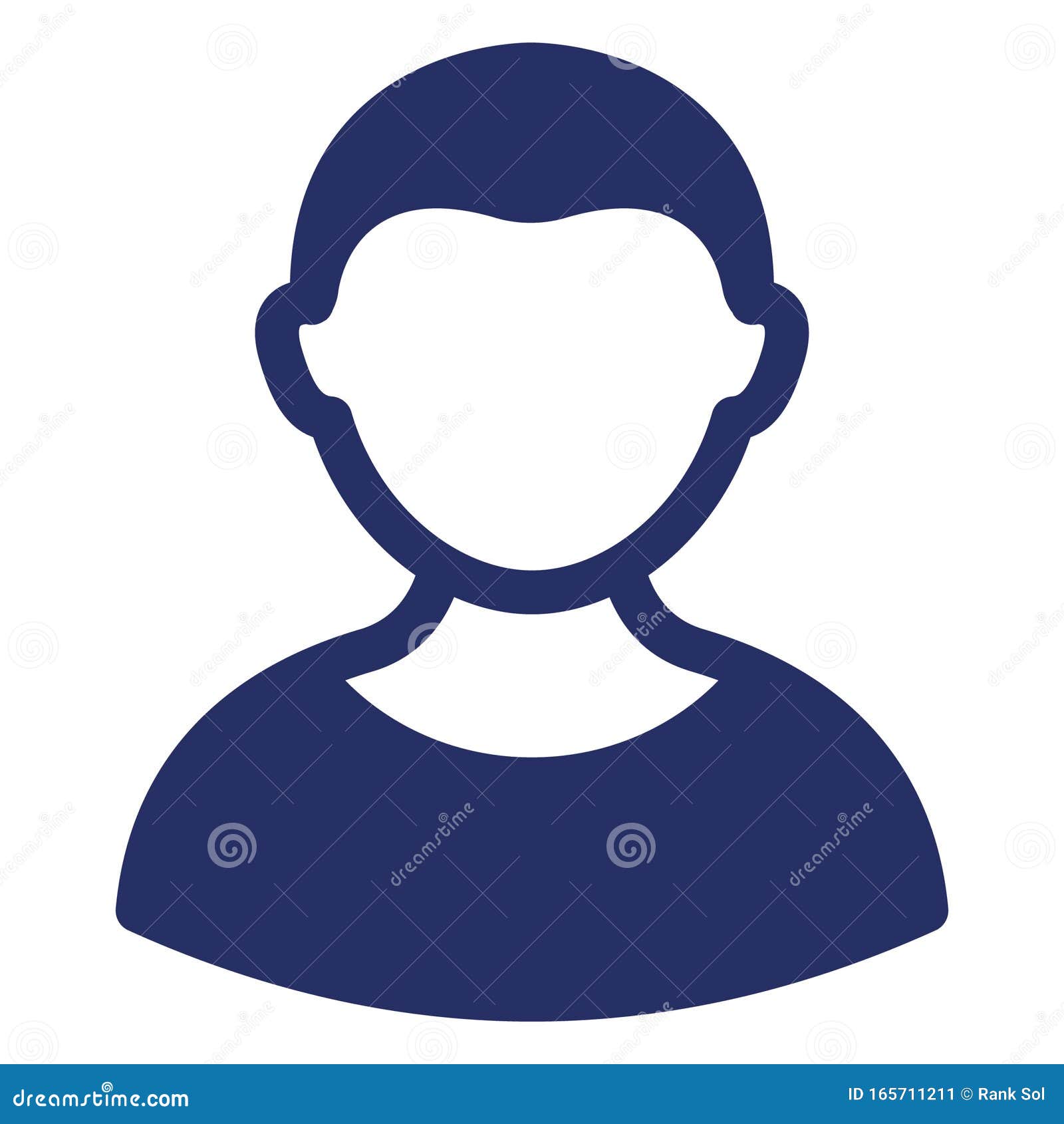 Boy Face Isolated Vector Icon Which Can Easily Modify or Edit Stock ...