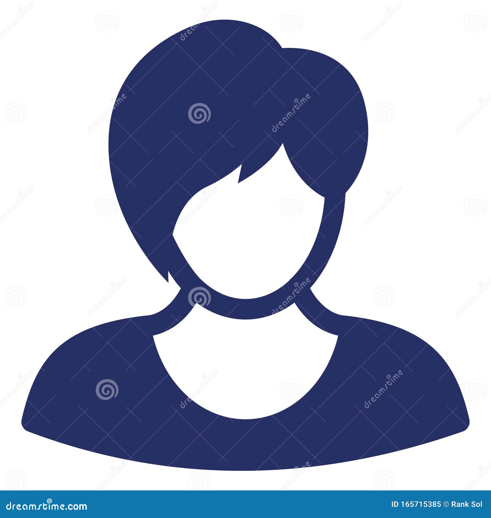 Female Isolated Vector Icon Which Can Easily Modify or Edit Stock ...
