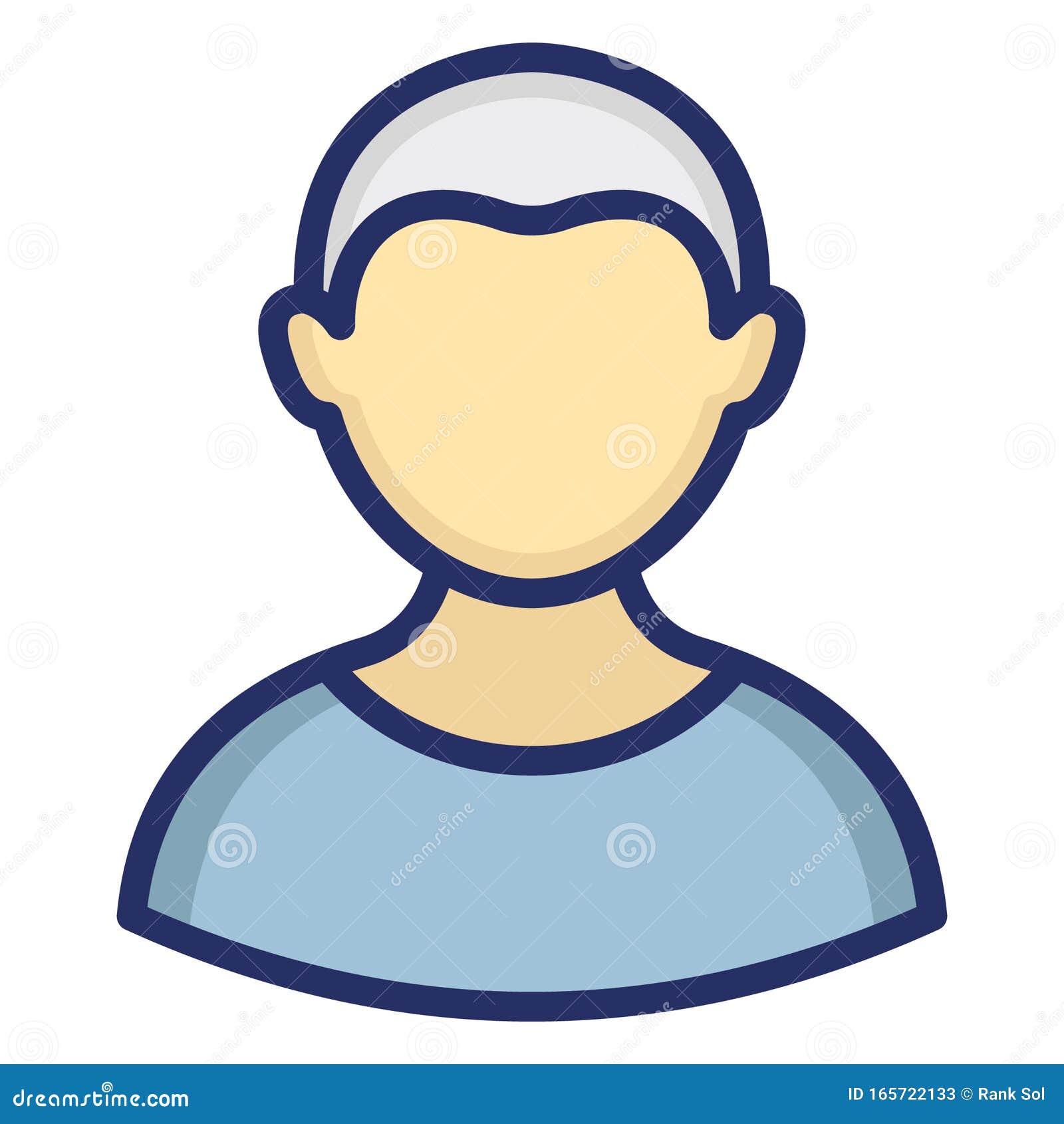 Boy Face Isolated Vector Icon Which Can Easily Modify or Edit Stock ...