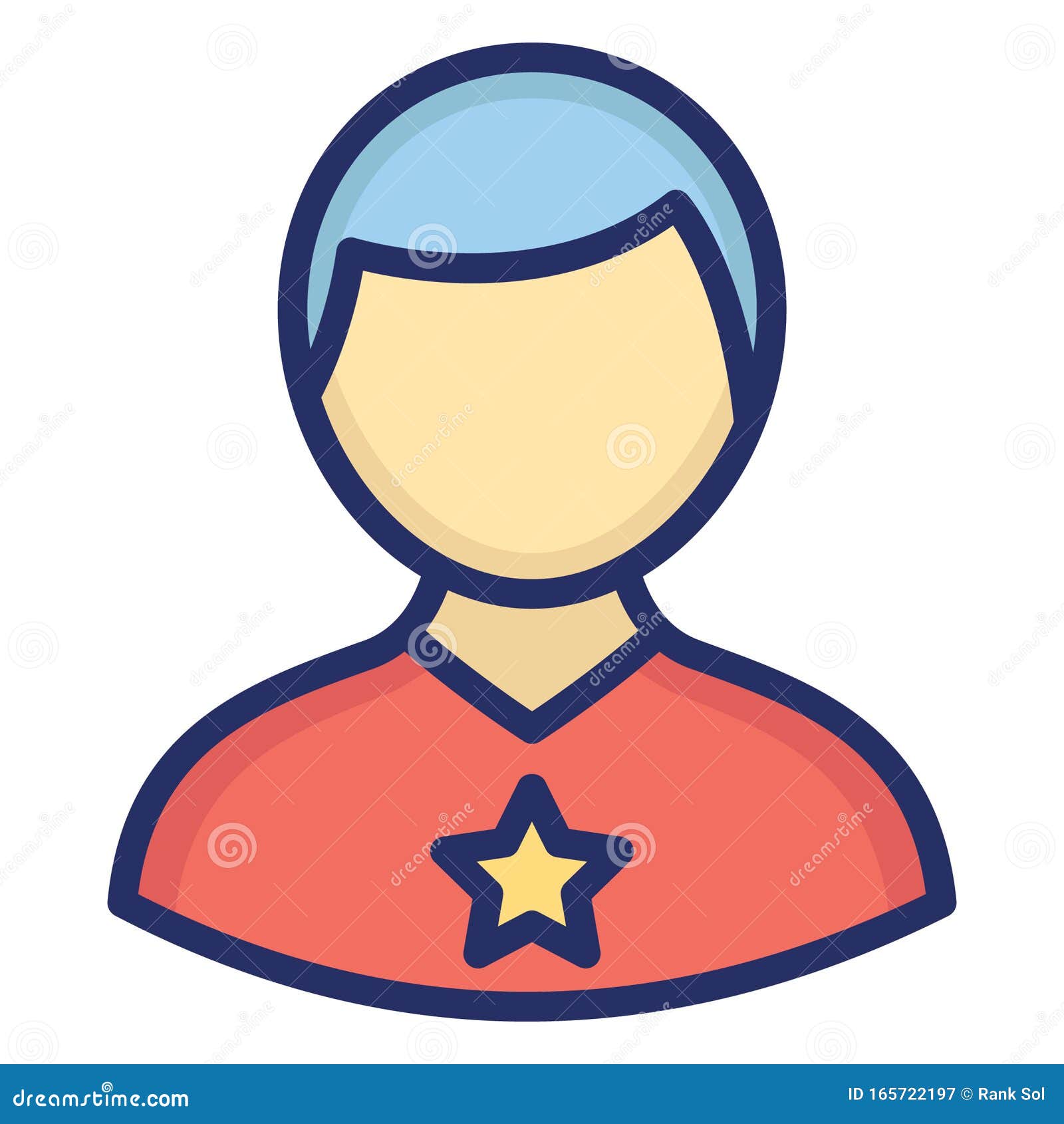 Boy Short Hair Isolated Vector Icon Which Can Easily Modify or Edit ...