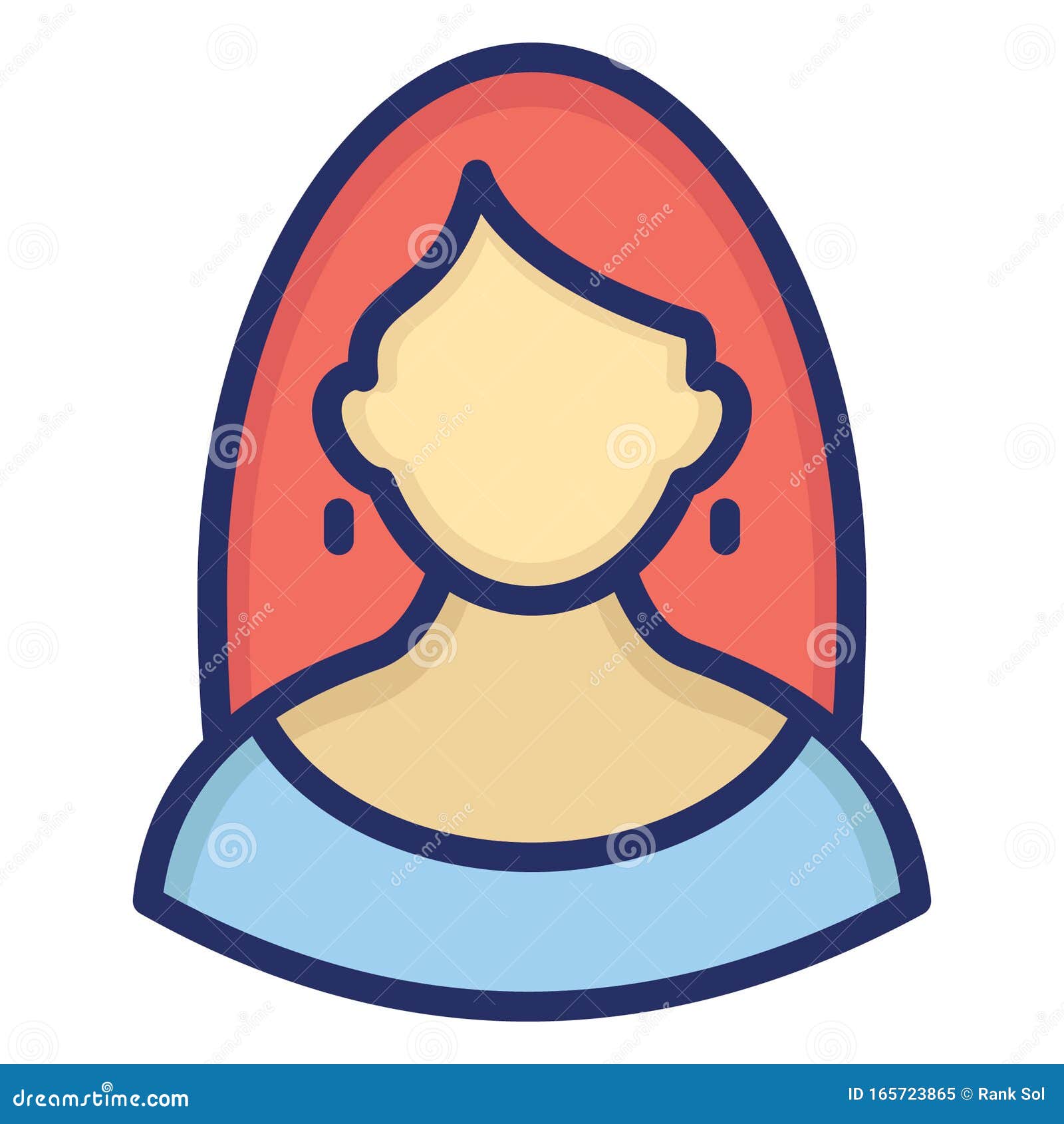 Blonde Isolated Vector Icon Which Can Easily Modify or Edit Stock ...
