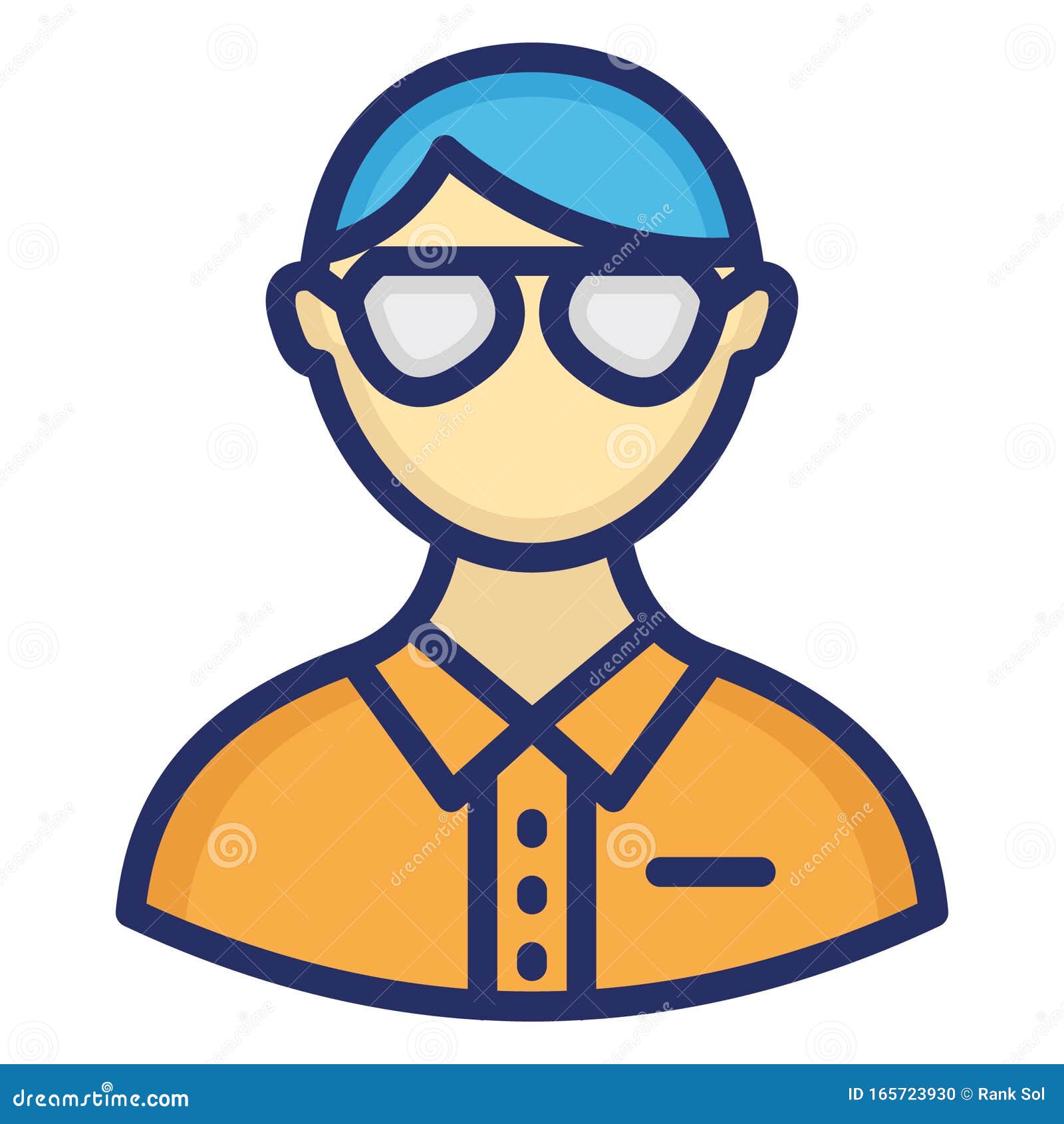 Guy Isolated Vector Icon Which Can Easily Modify or Edit Stock Vector ...