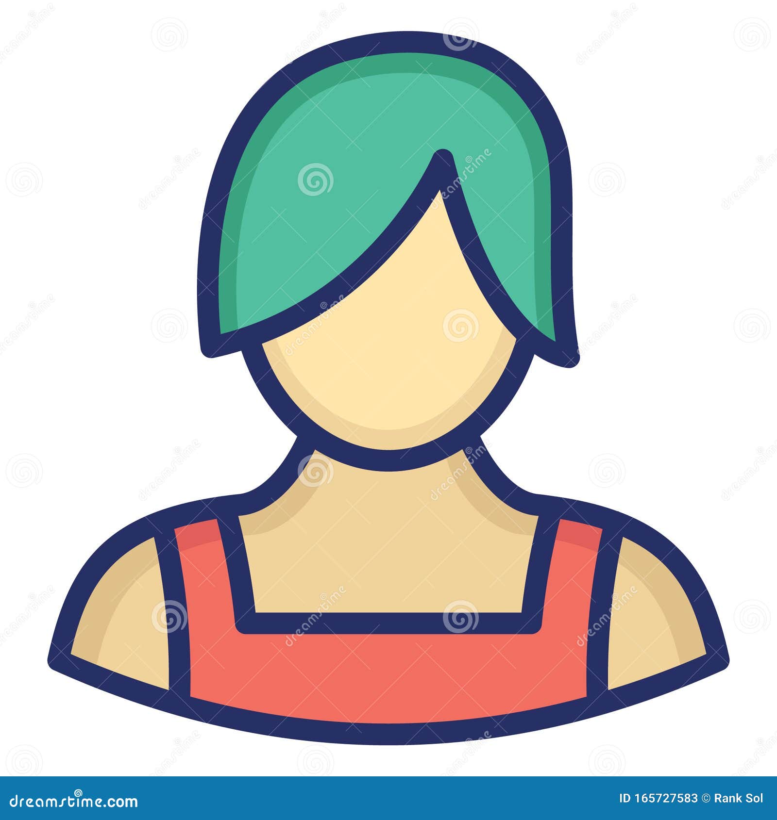Lady Isolated Vector Icon Which Can Easily Modify or Edit Stock Vector ...