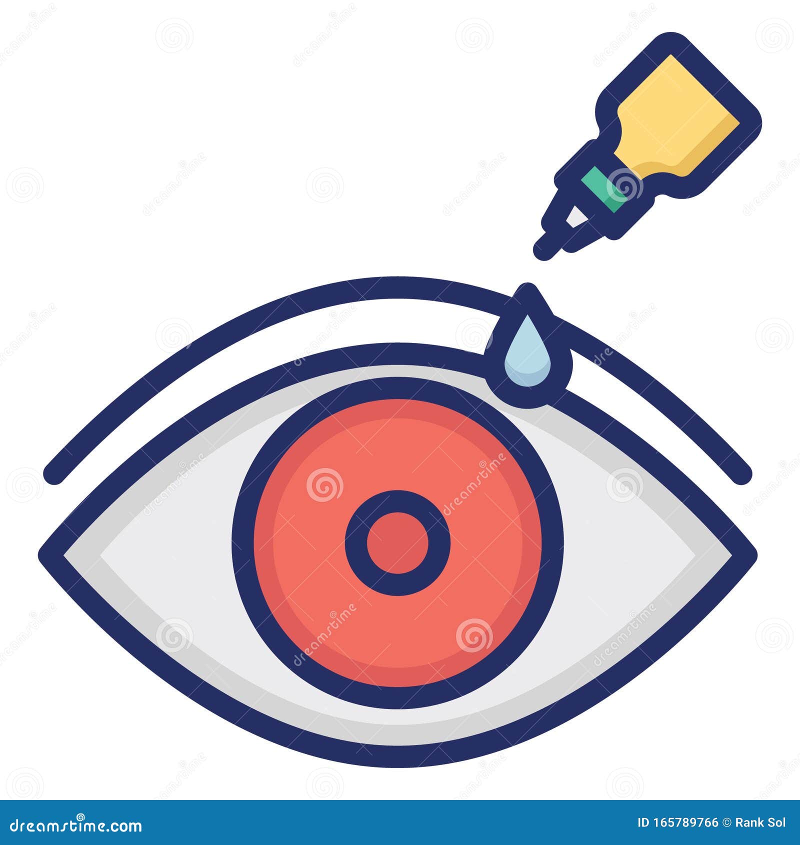 Eye Infection Isolated Vector Icon that Can Be Easily Modified or Edit ...