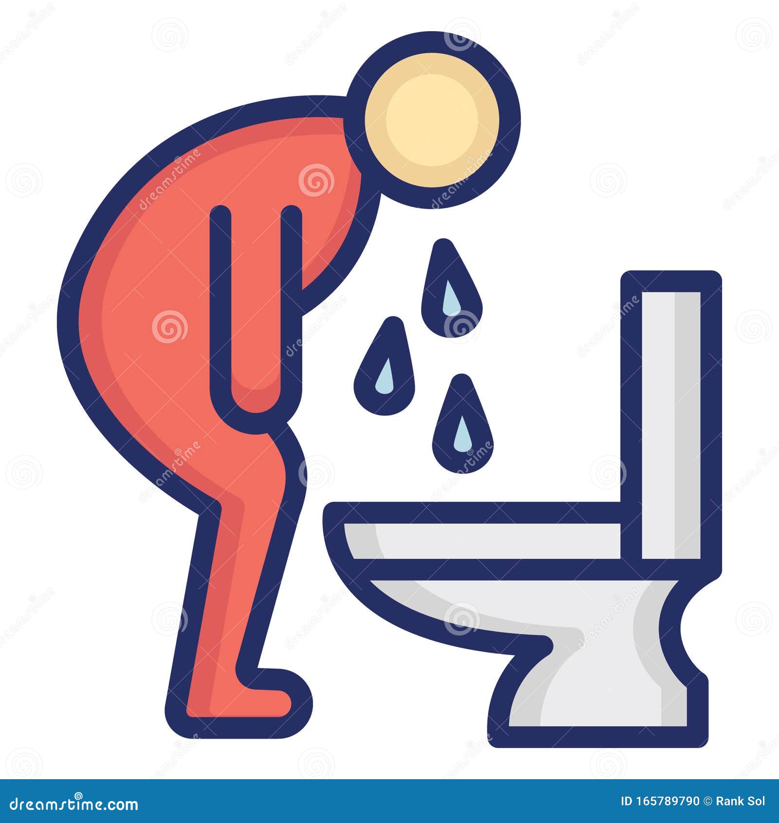 Vomit Isolated. Puke Vector Illustration. Retching Cartoon. Vomitus ...
