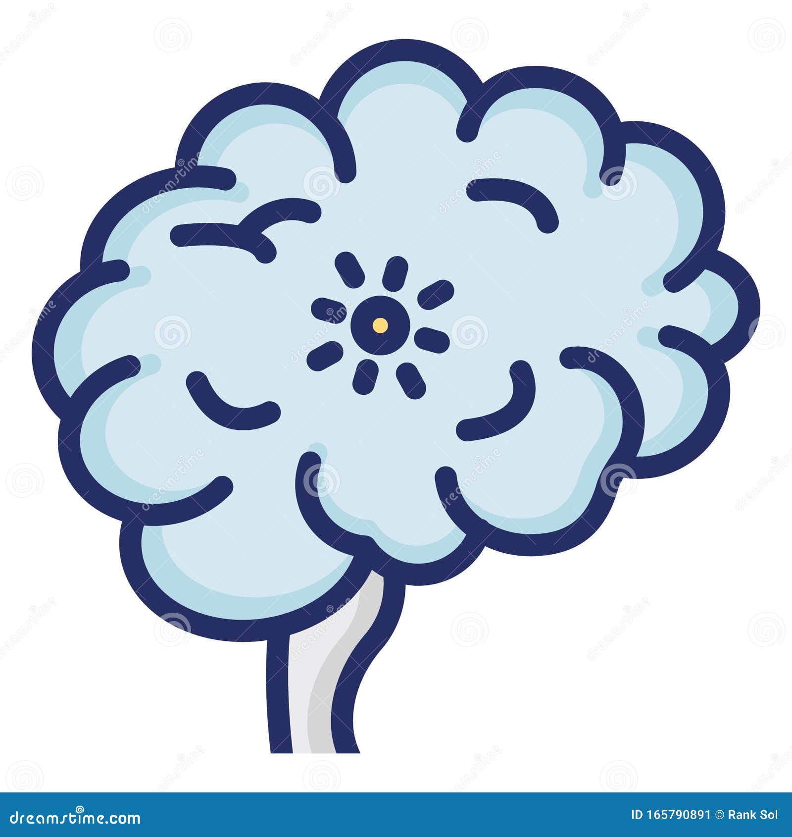 Brain Isolated Vector Icon that Can Be Easily Modified or Edit Stock ...