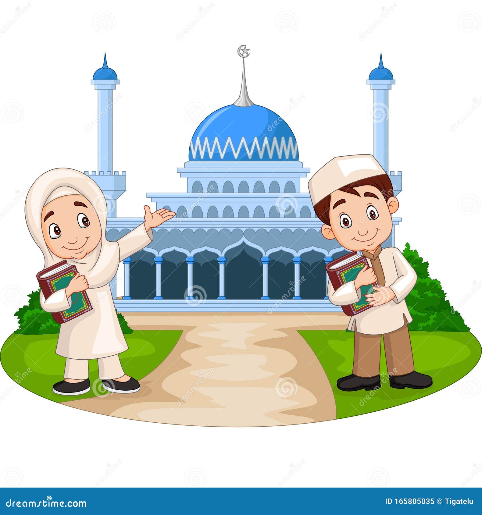 Cartoon Muslim Men Beating Tabu Debug (Drum) On The Occasion Of Ramadan ...