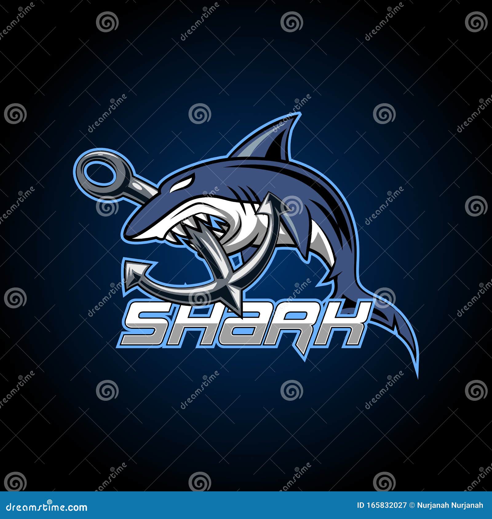 Shark Esport Gaming Mascot Logo Template. Shark Mascot Logo. Shark ...