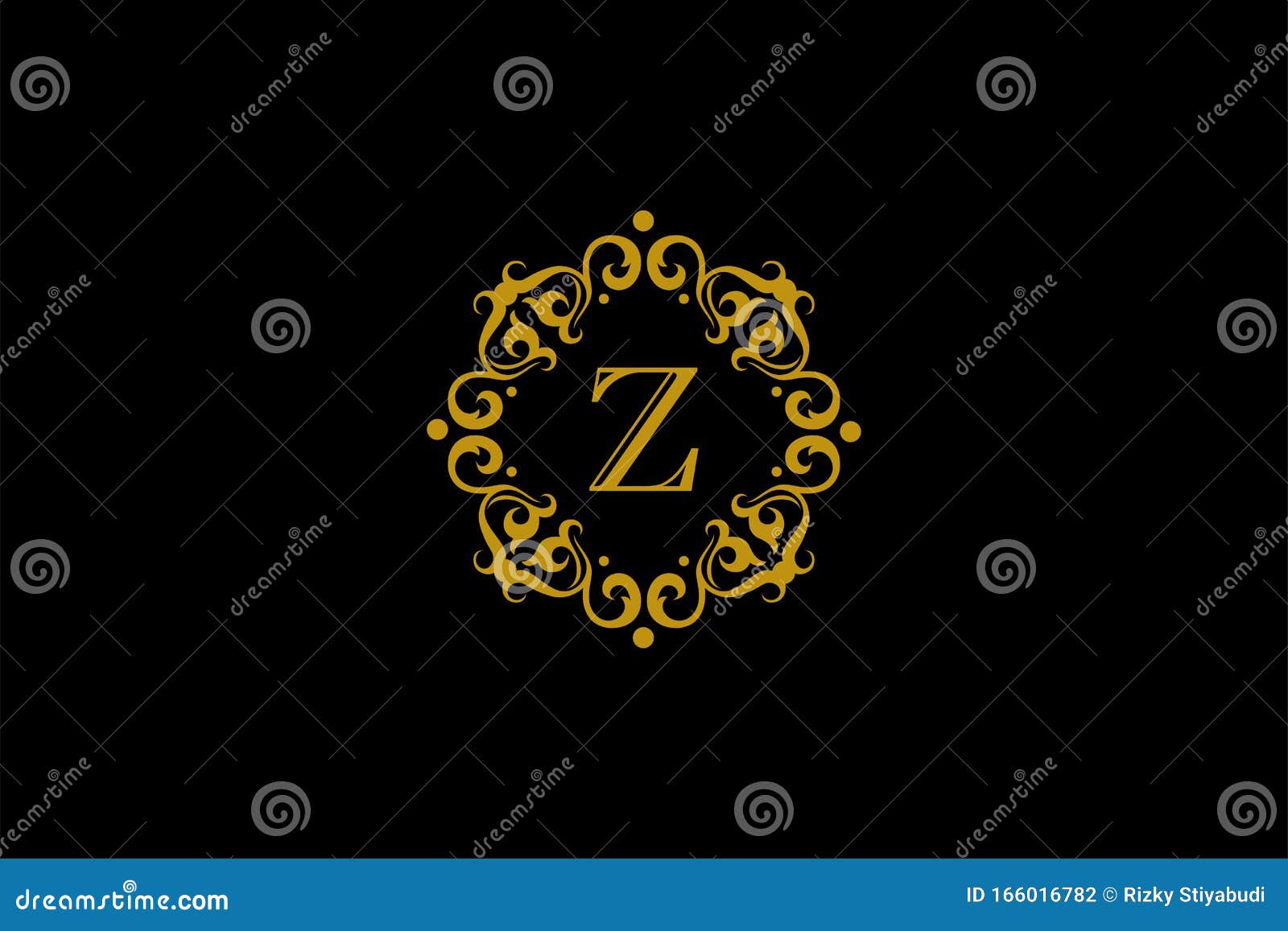 Gold Elegant Letter Z. Graceful Style. Calligraphic Beautiful Logo ...