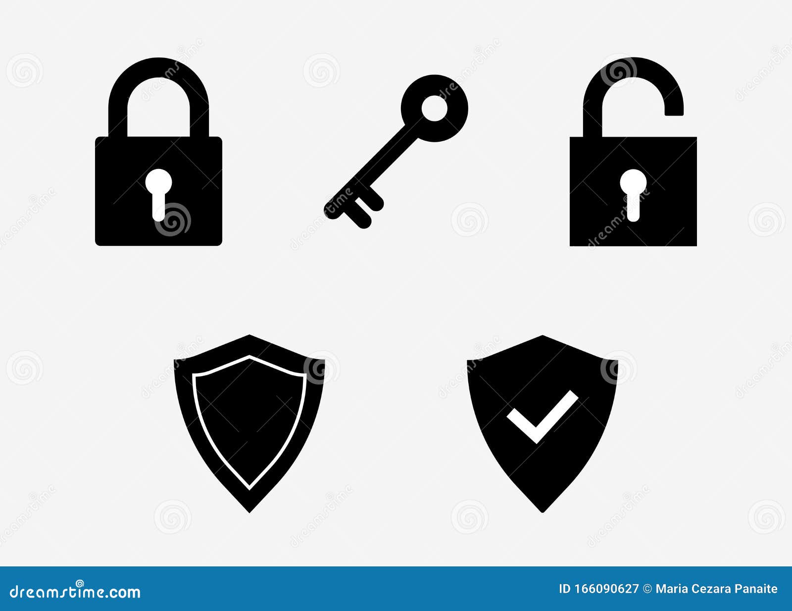 Security Symbols Vector Set | CartoonDealer.com #166090627