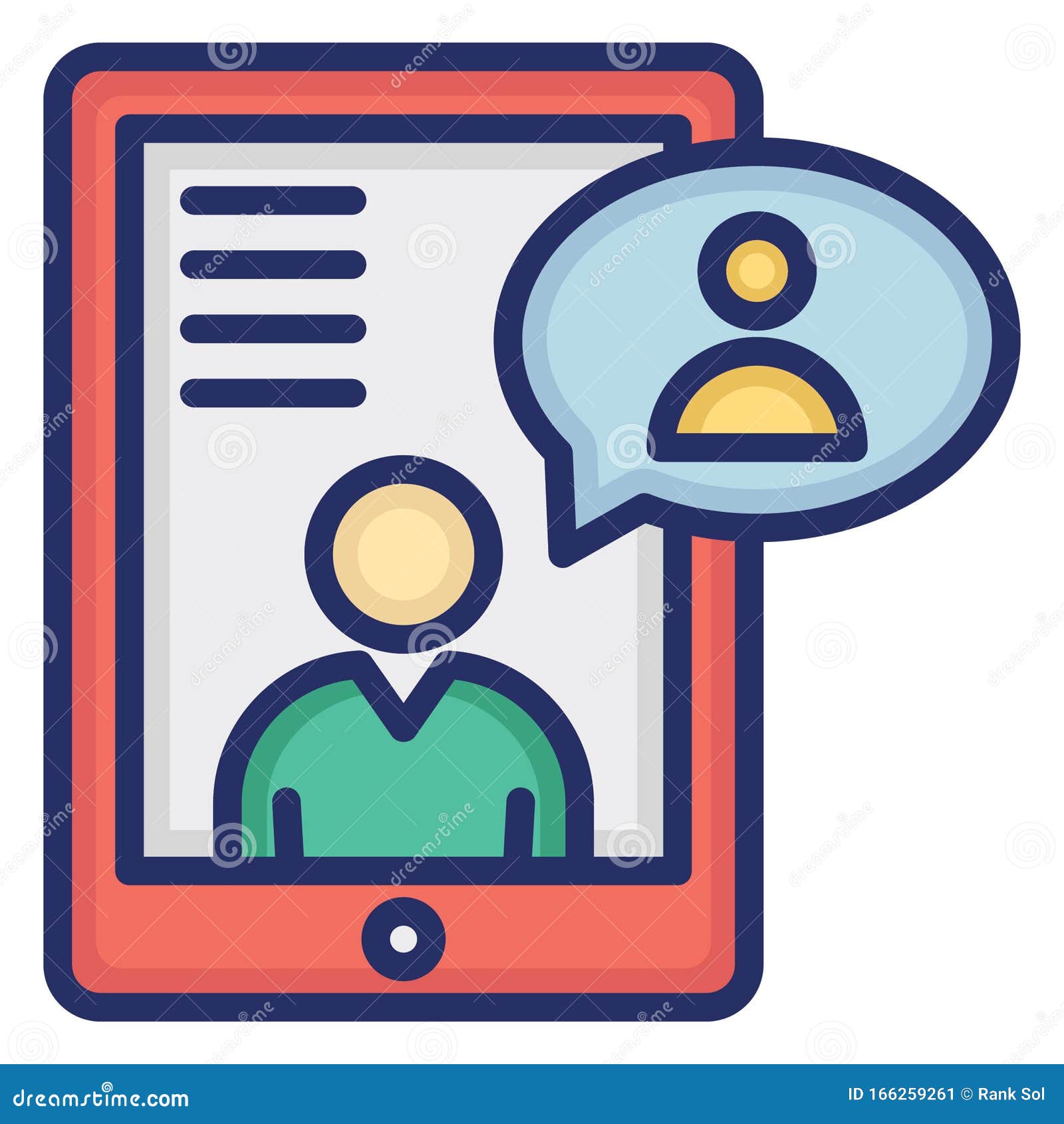 Video Call on Mobile Isolated Vector Icon Which Can Easily Modify or ...