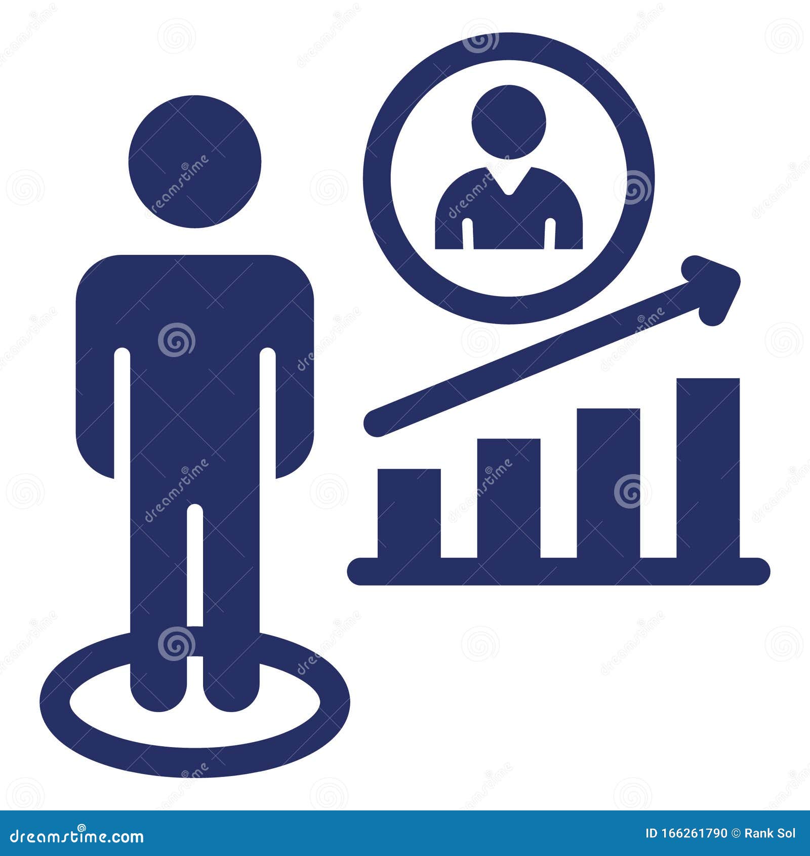 Employee Growth Isolated Vector Icon Which Can Easily Modify or Edit ...